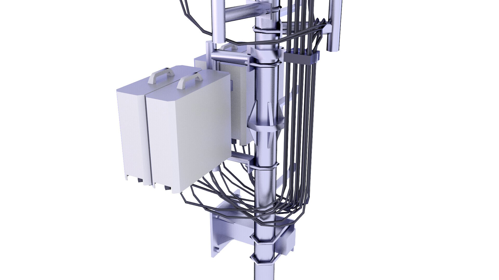 3D Cell Tower Mast Roof Low 13 Model - TurboSquid 1822583