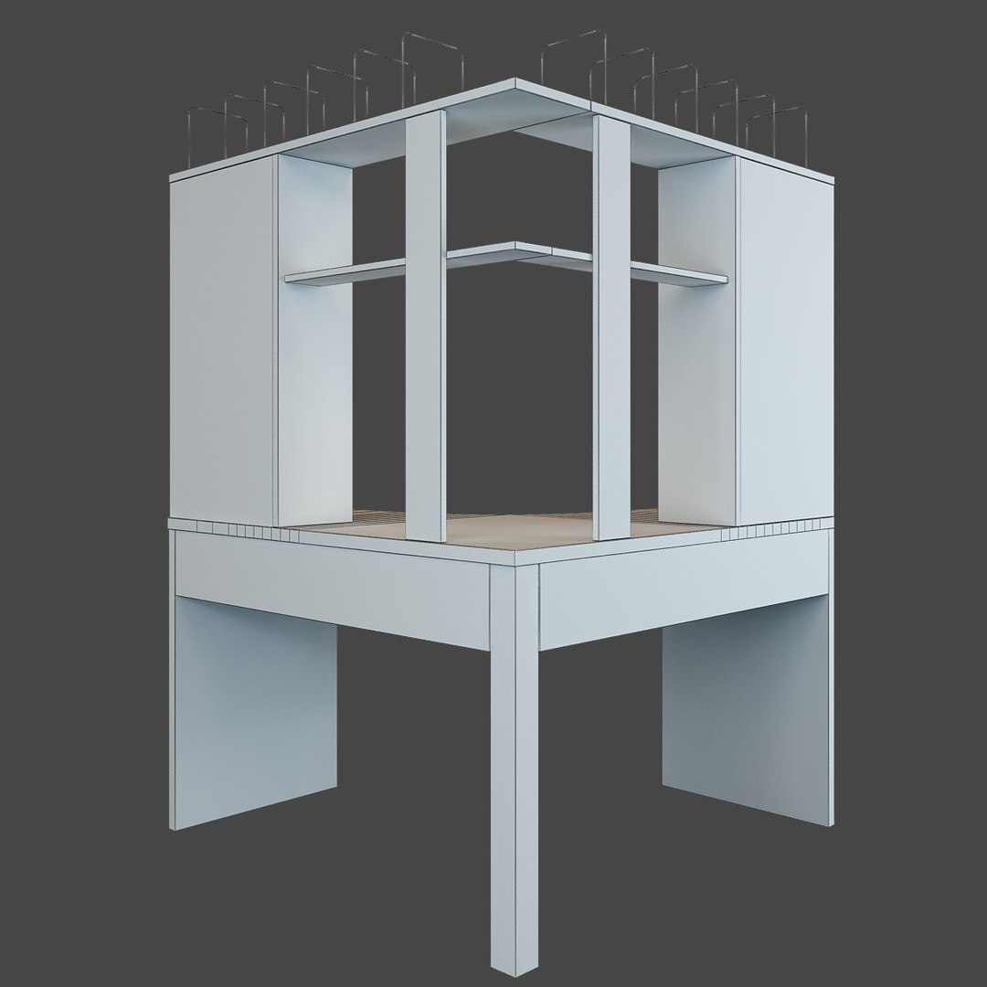 Mikael Office Corner Table Furniture 3d Model