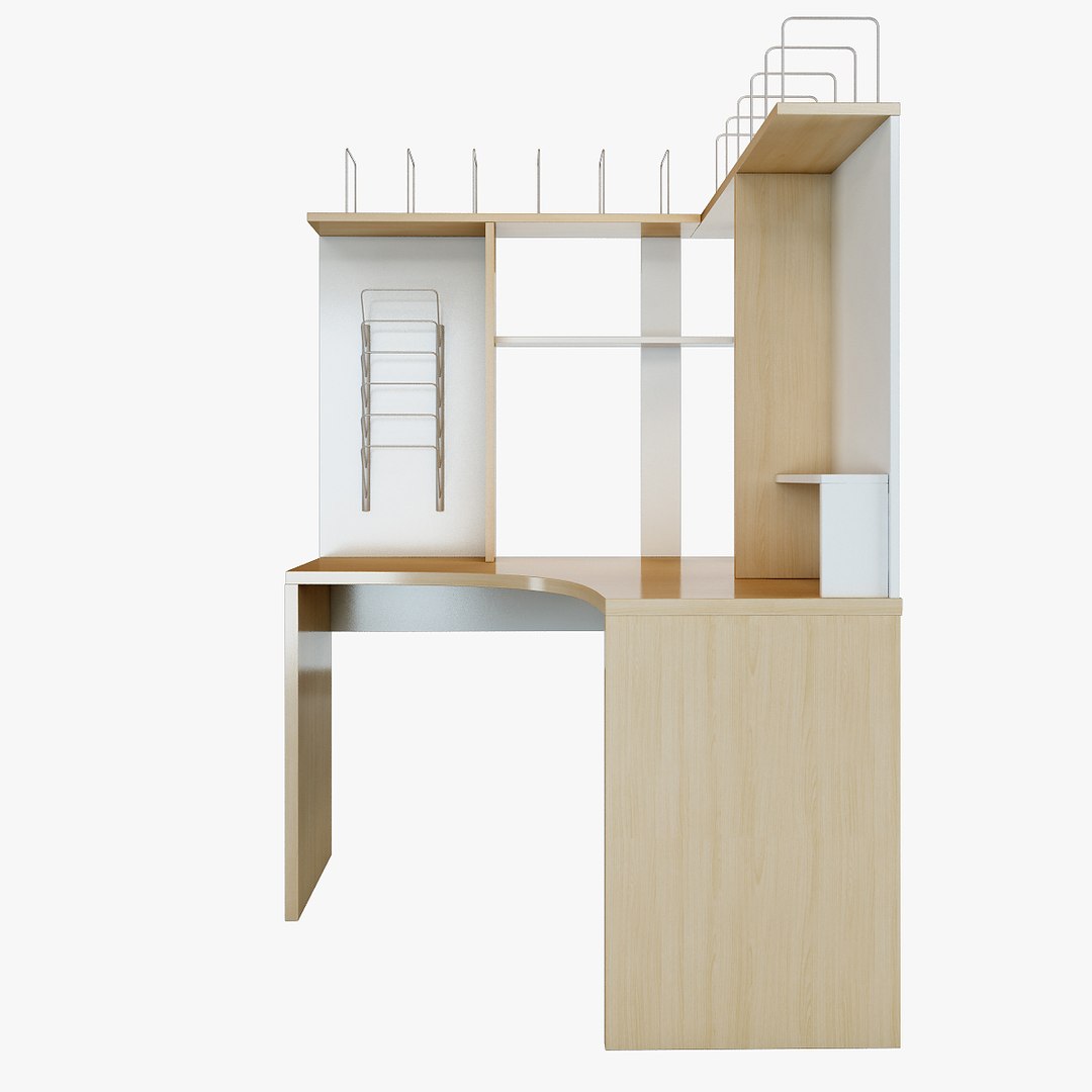 Mikael Office Corner Table Furniture 3d Model