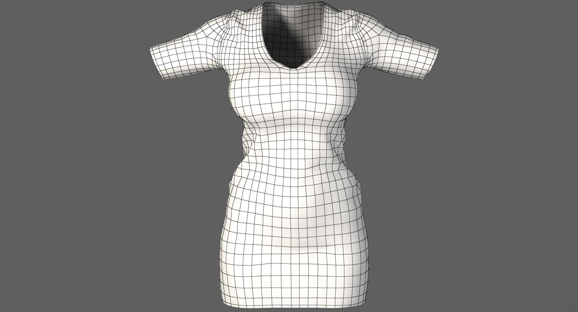 3D Short Lace Female Dress - TurboSquid 2054949