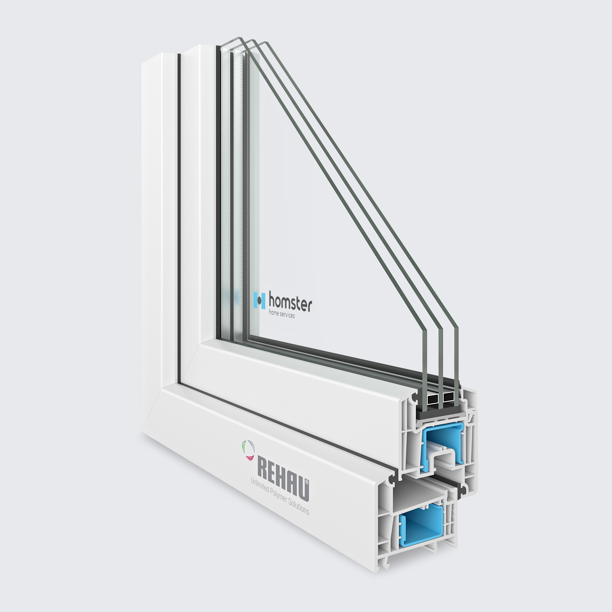 4 window profiles rehau 3D model - TurboSquid 1336683