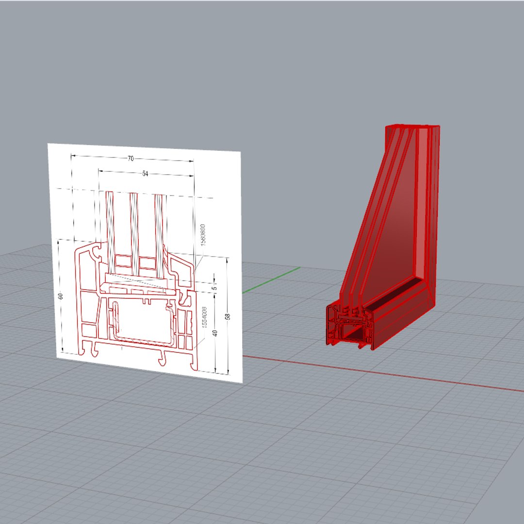 4 Window Profiles Rehau 3D Model - TurboSquid 1336683