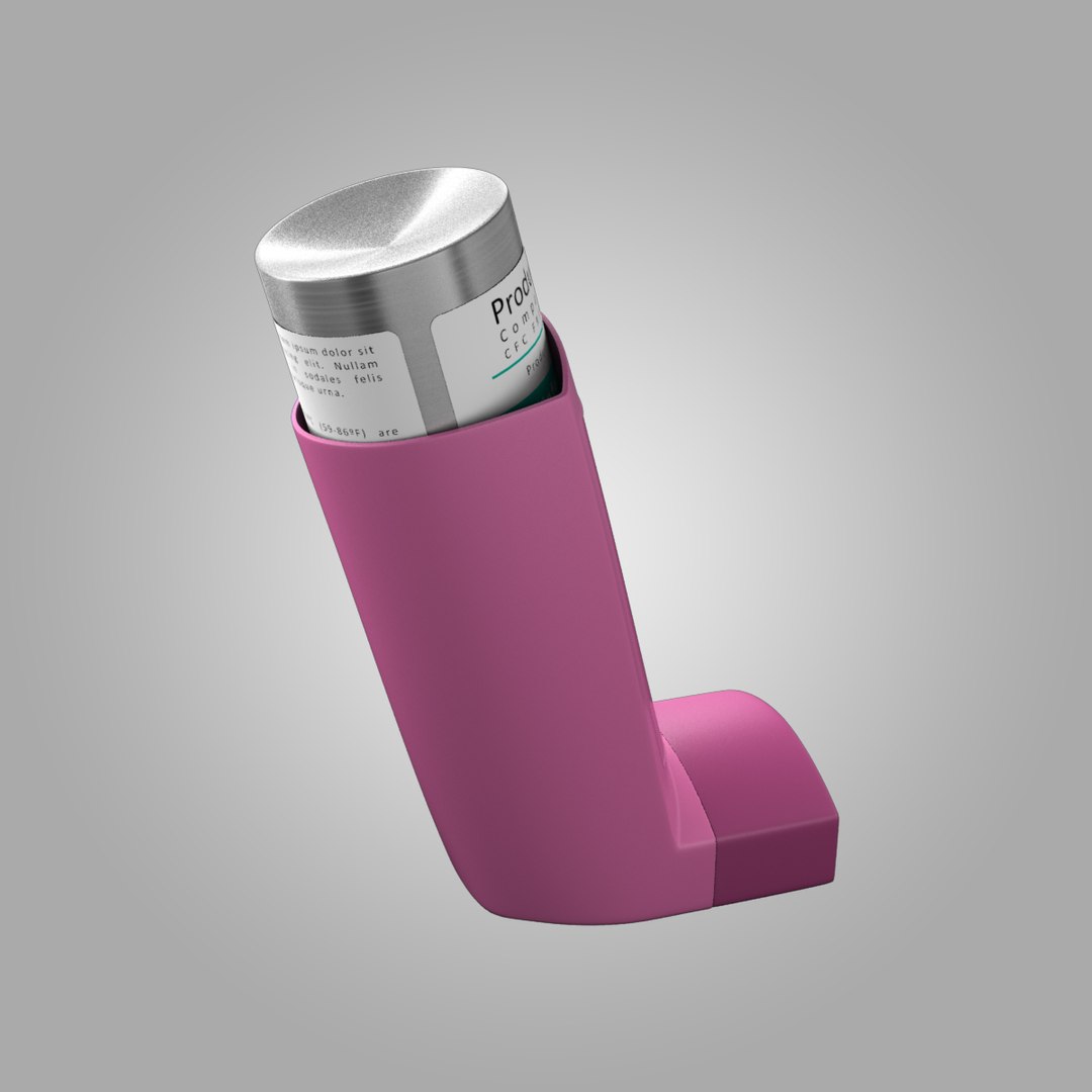 pack 4 asthma inhalers 3d max