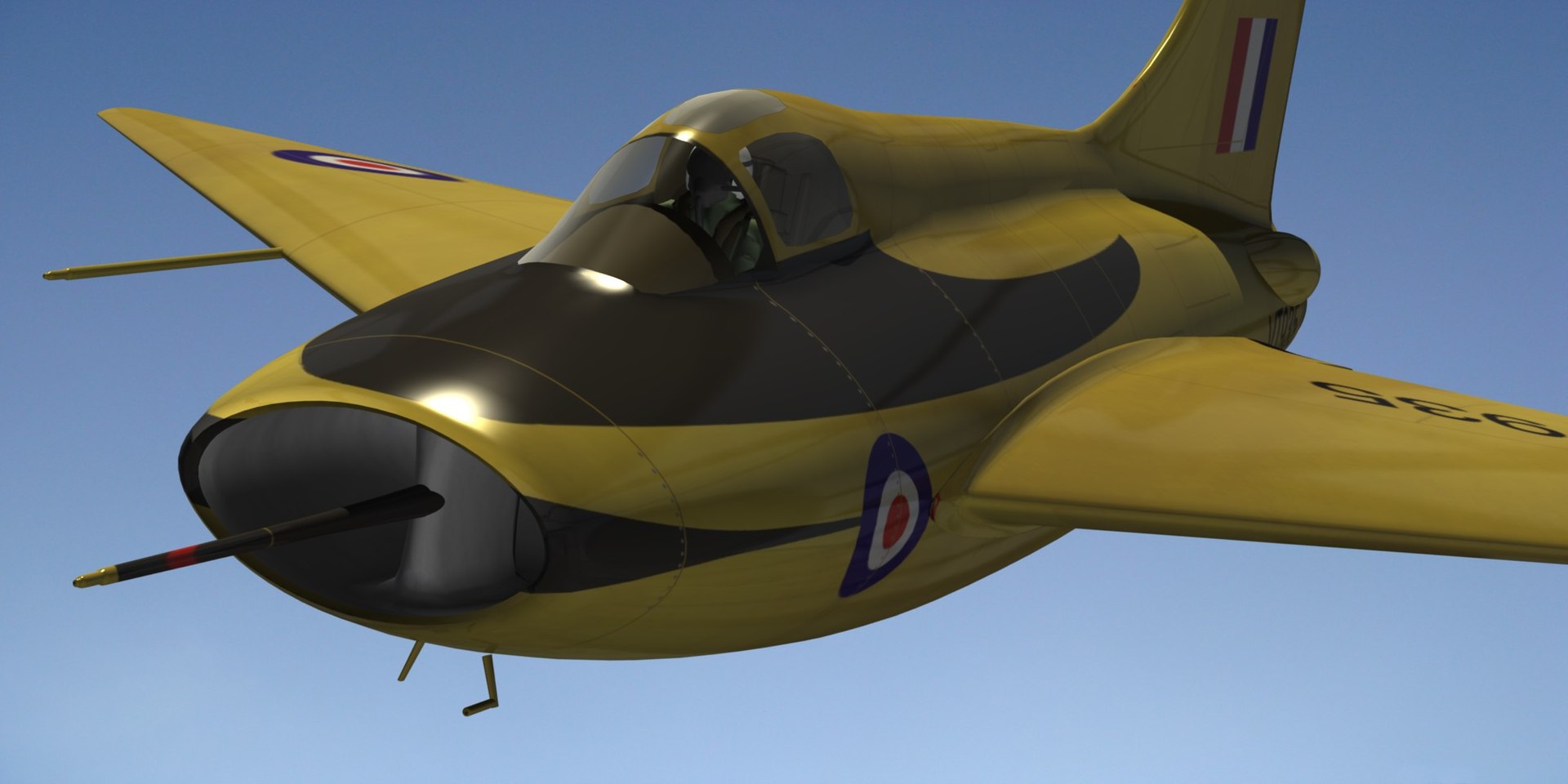 Boulton Paul P111 3d Obj