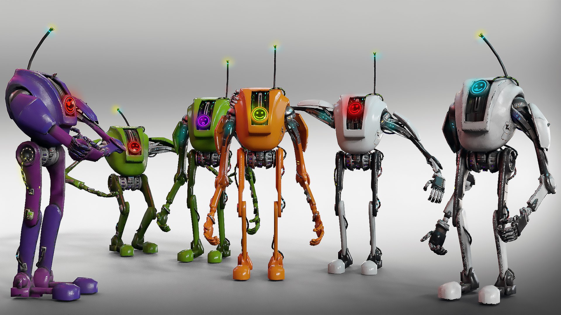 Ready Robot Different Skins 3D Model - TurboSquid 1491385