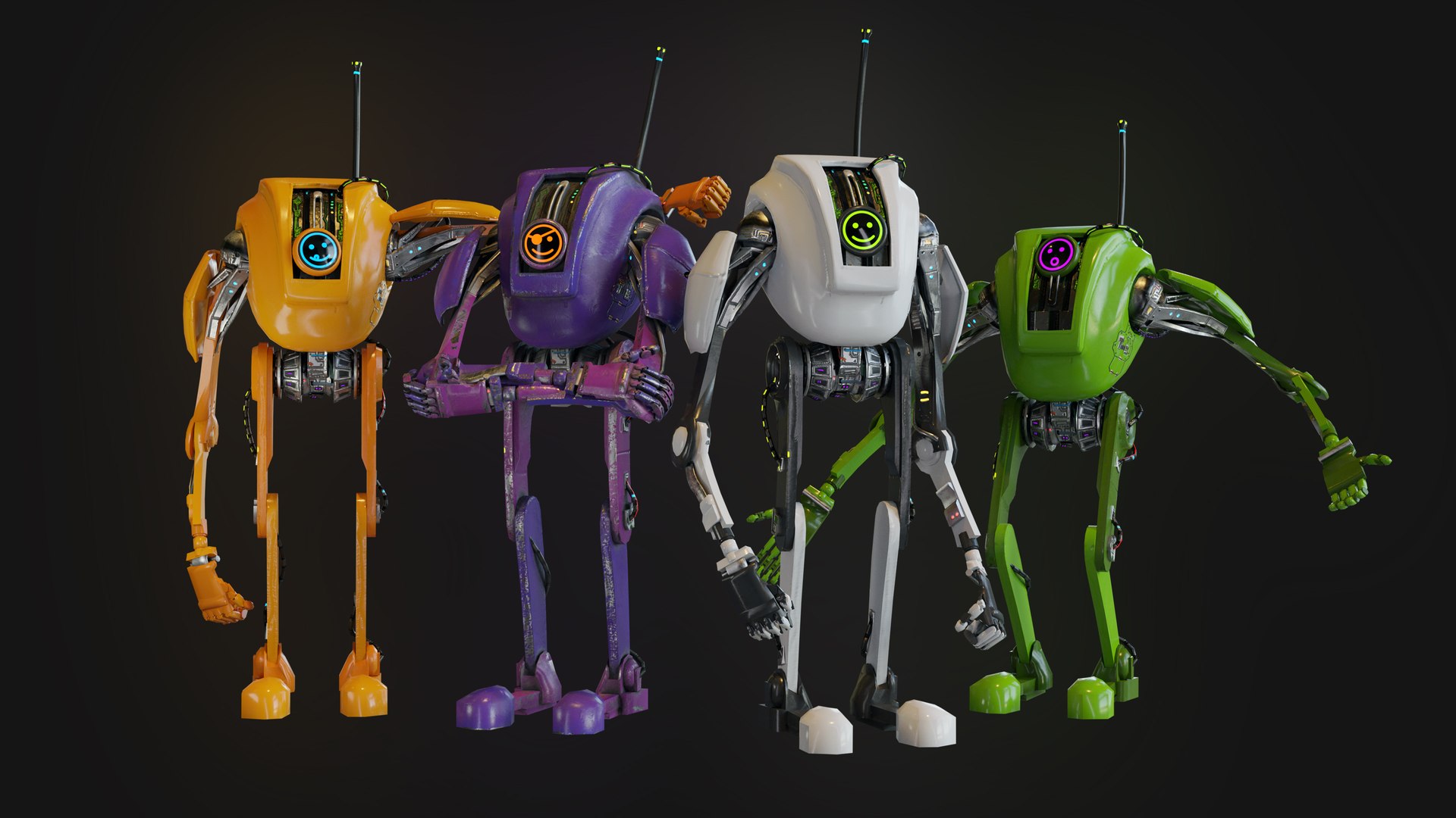 Ready Robot Different Skins 3D Model - TurboSquid 1491385