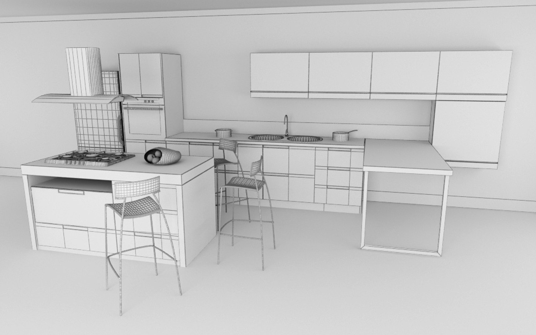 3d Kitchen Set 03