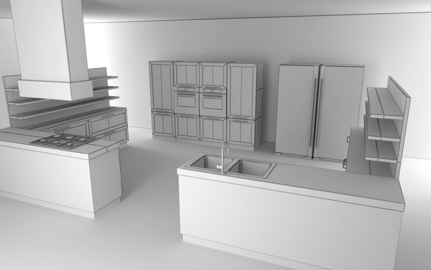 3d Kitchen Set 03