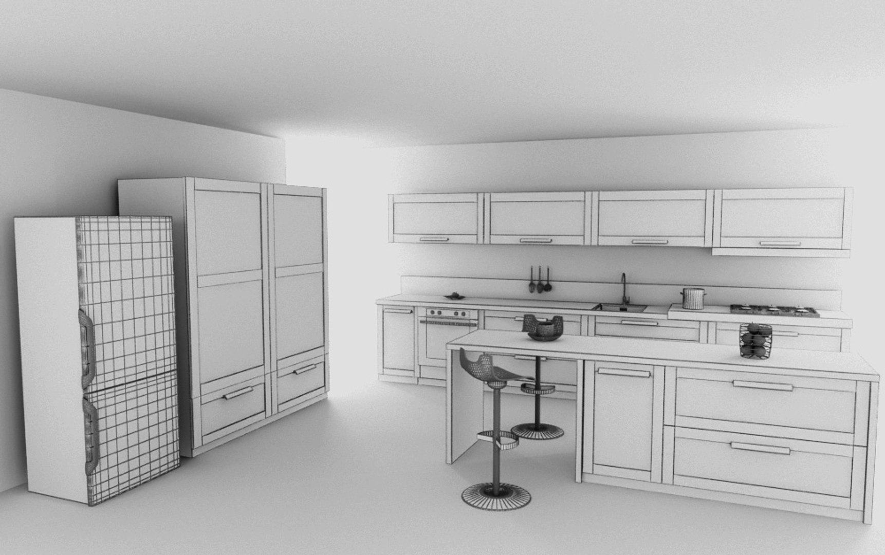 3d Kitchen Set 03