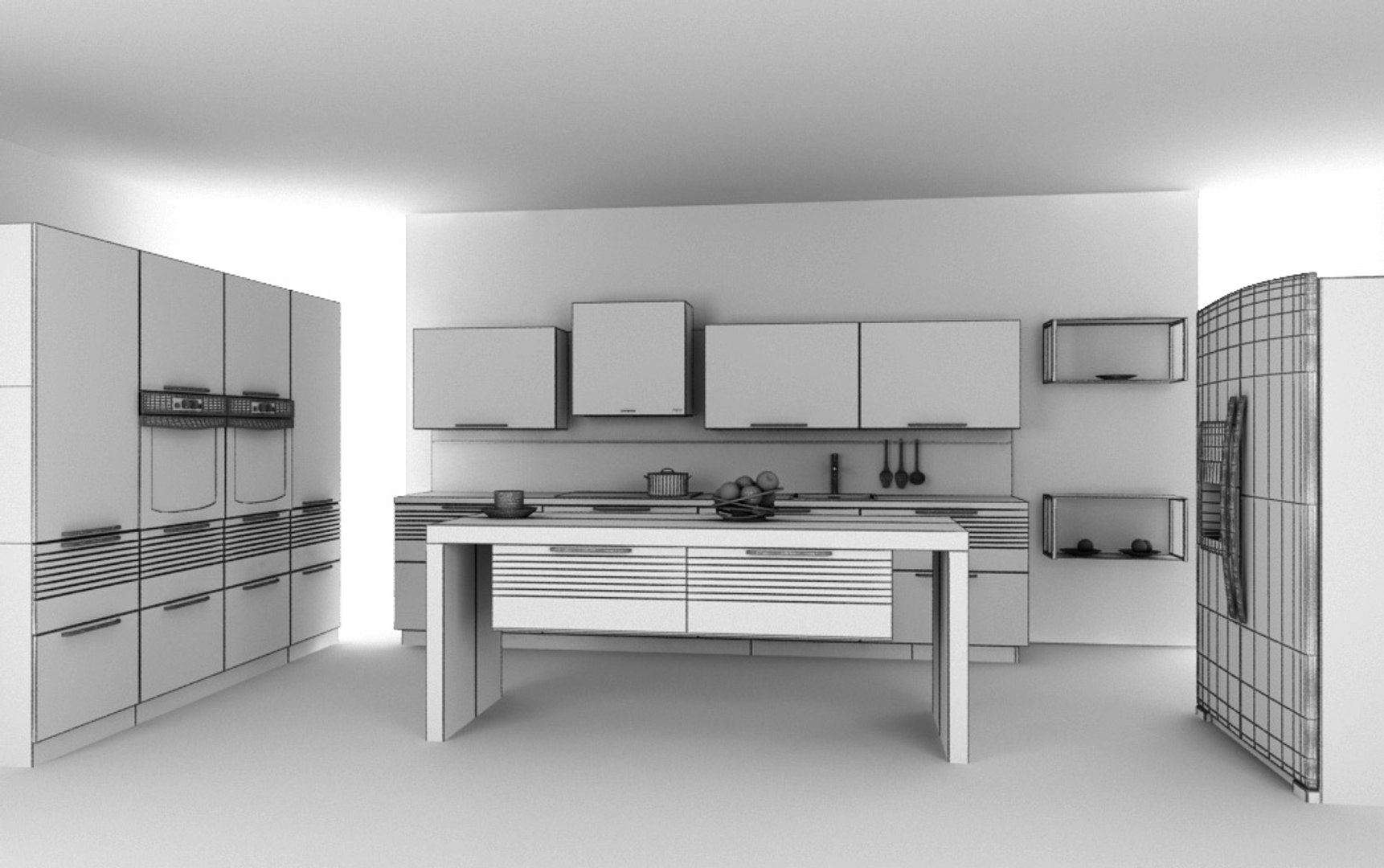 3d Kitchen Set 03