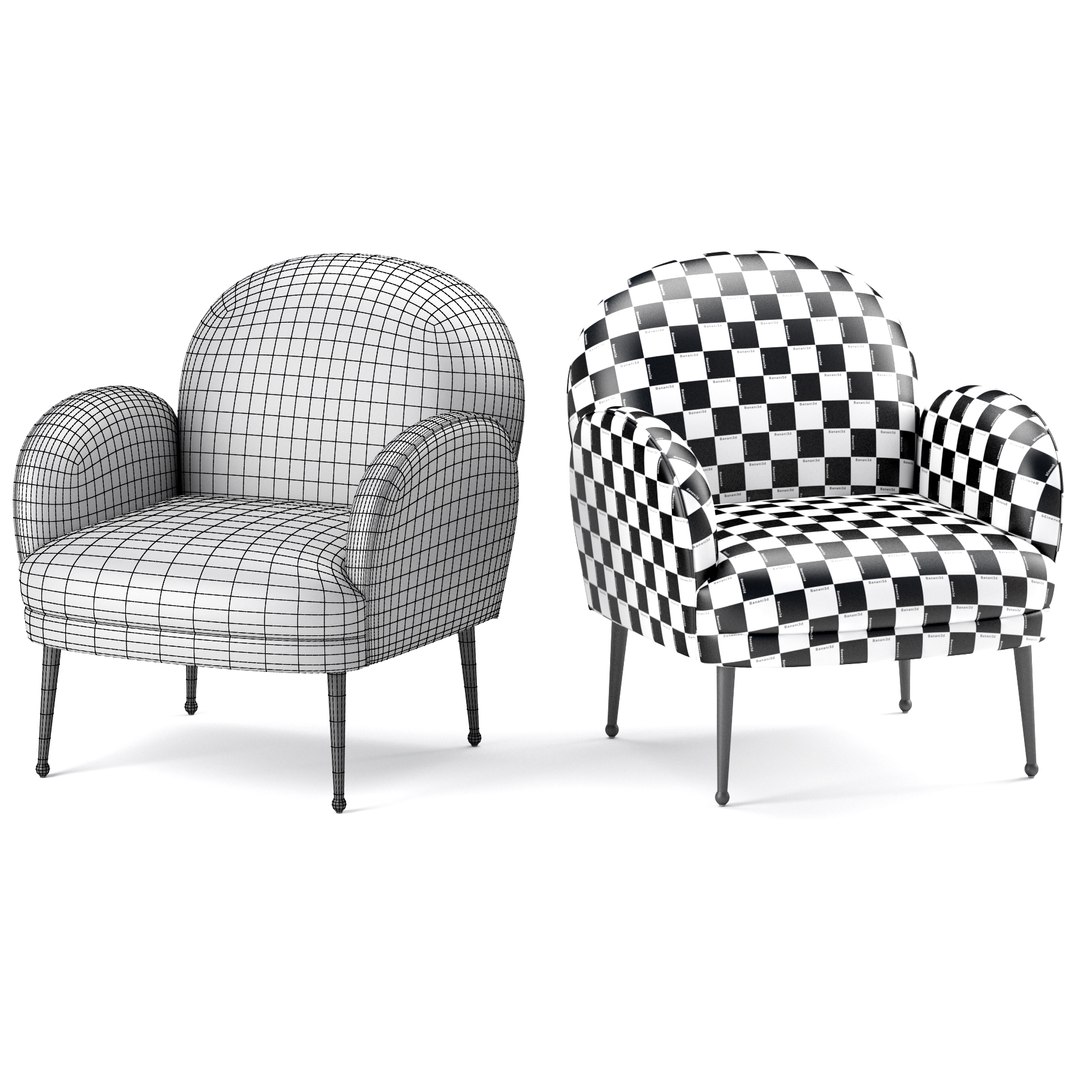 3D model gwen mauve chair - TurboSquid 1665827