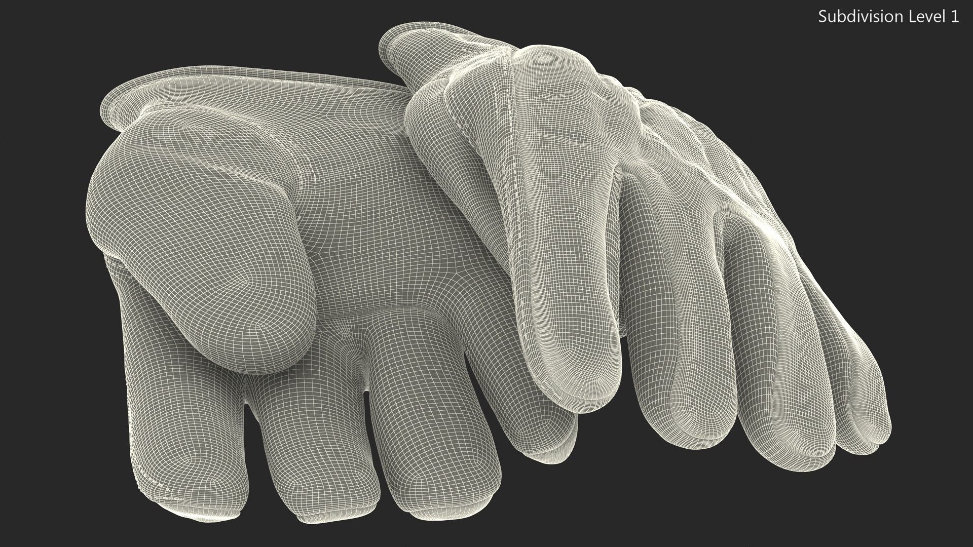 Mens Leather Work Gloves 3D Model - TurboSquid 2143051