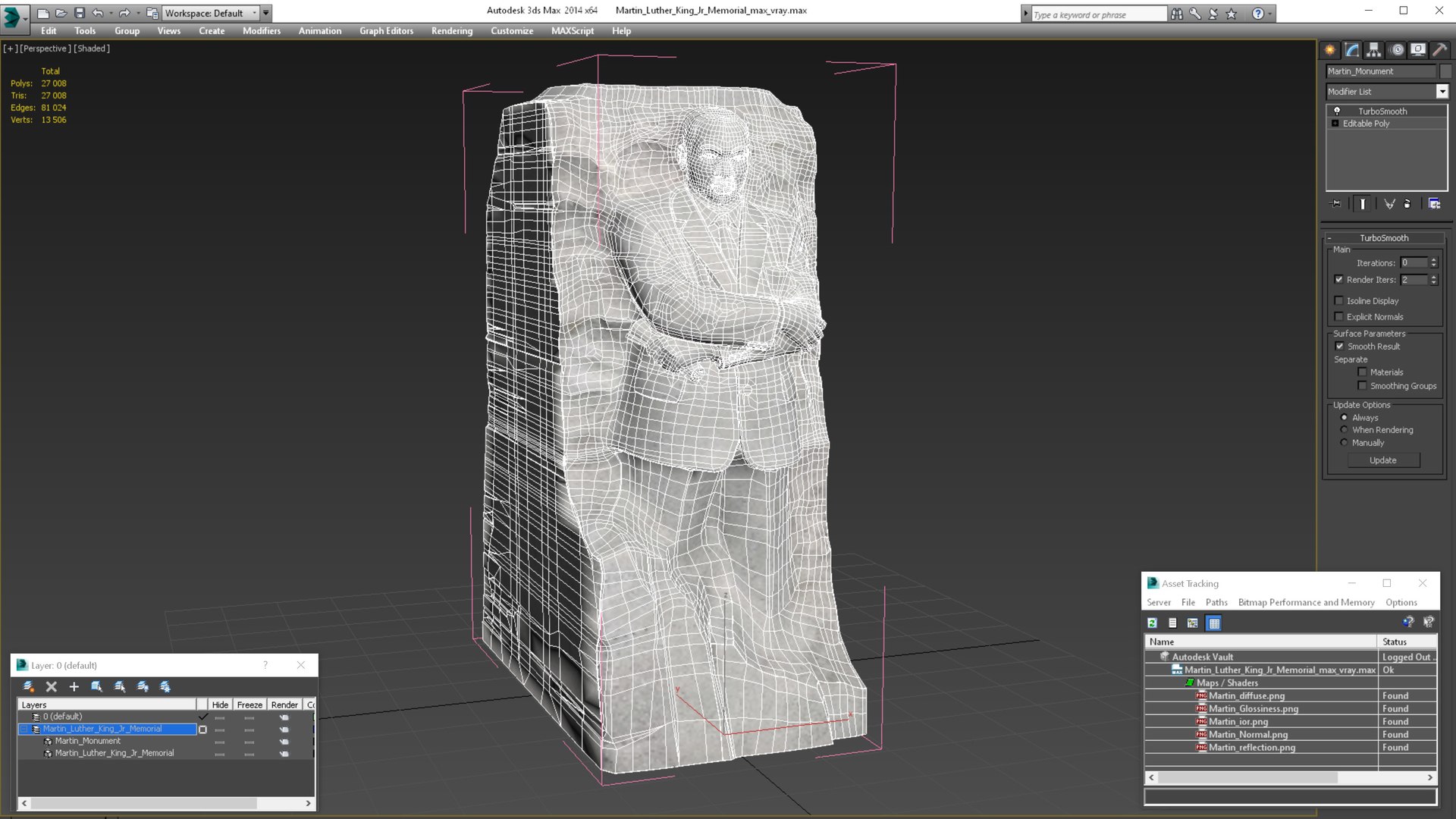 Martin Luther King Jr Memorial Model - TurboSquid 2049504