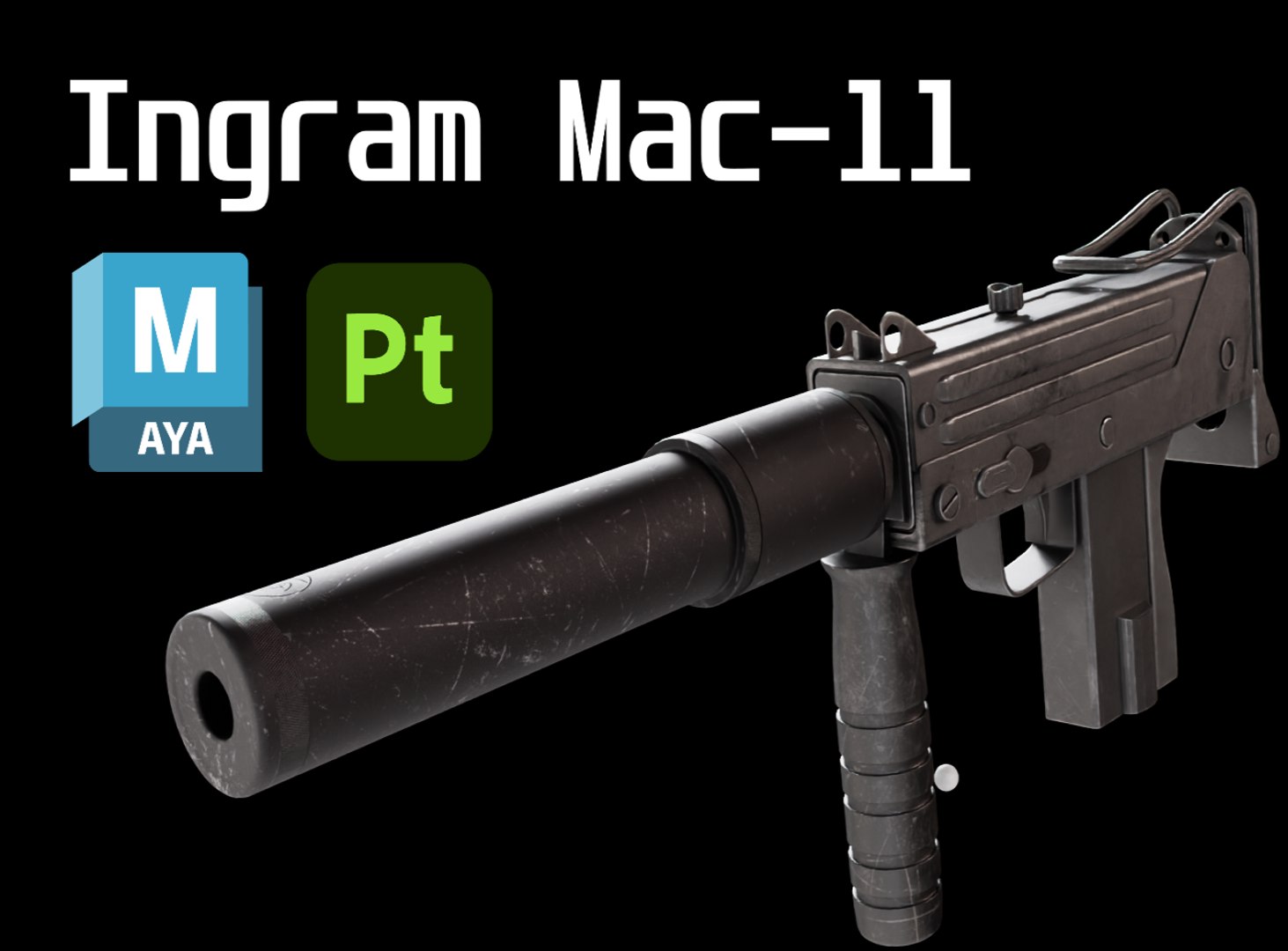 3D Game Ready Mac-11 - TurboSquid 2275291