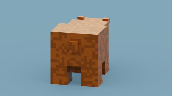 modelo 3d Minecraft Grizzly Bear - TurboSquid 2090057
