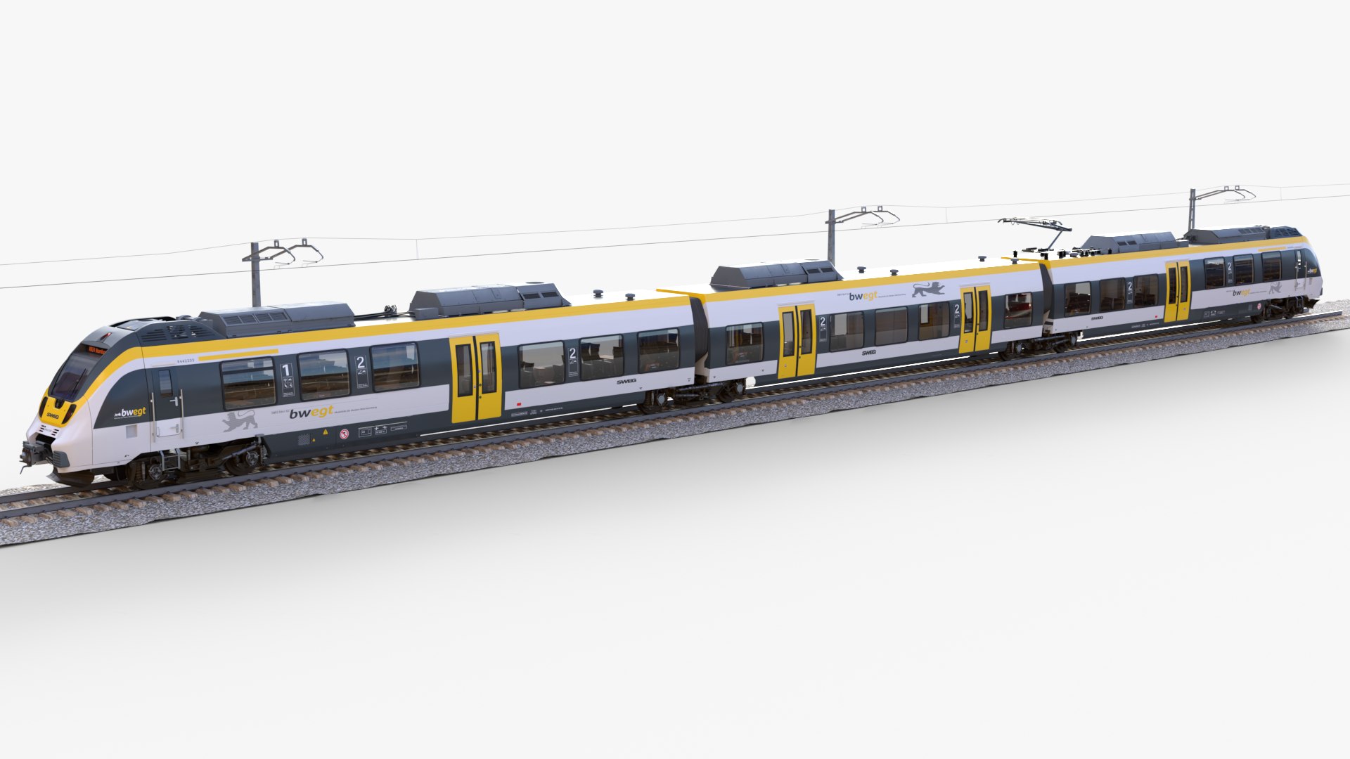 Bombardier Talent Train Sweg 3D Model - TurboSquid 2053992