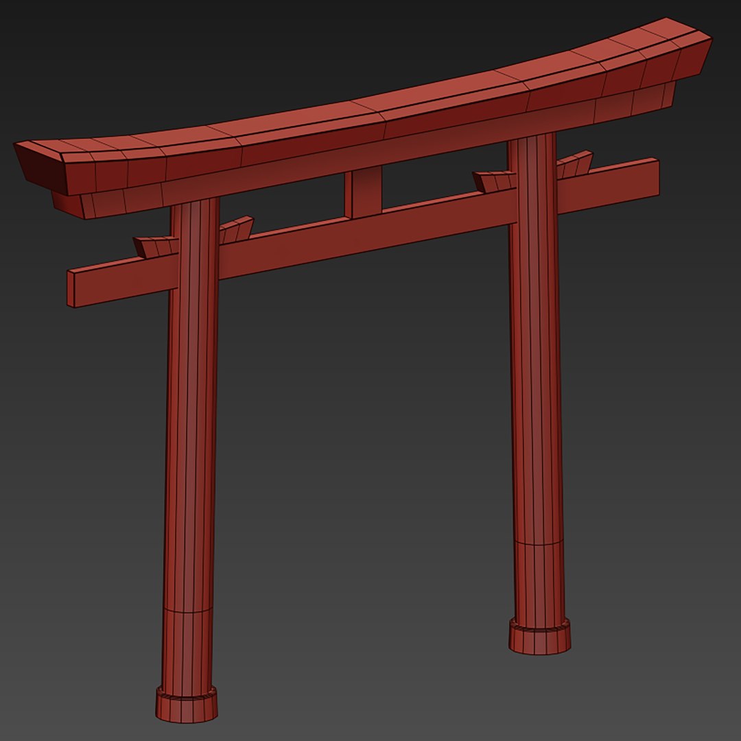 3D Torii Japanese Arch Sacred Gate To A Shinto Shrine - TurboSquid 2322458