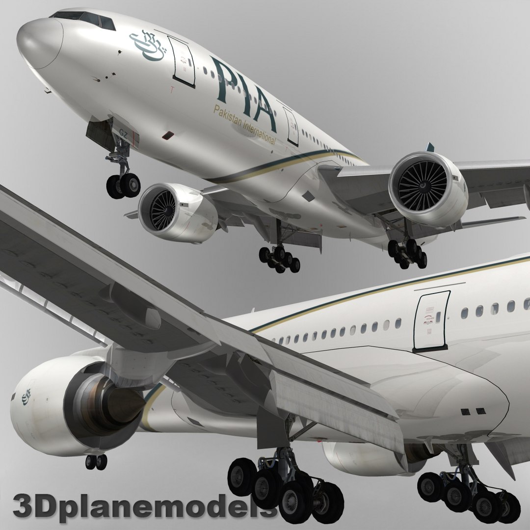 3d boeing 777-200lr model