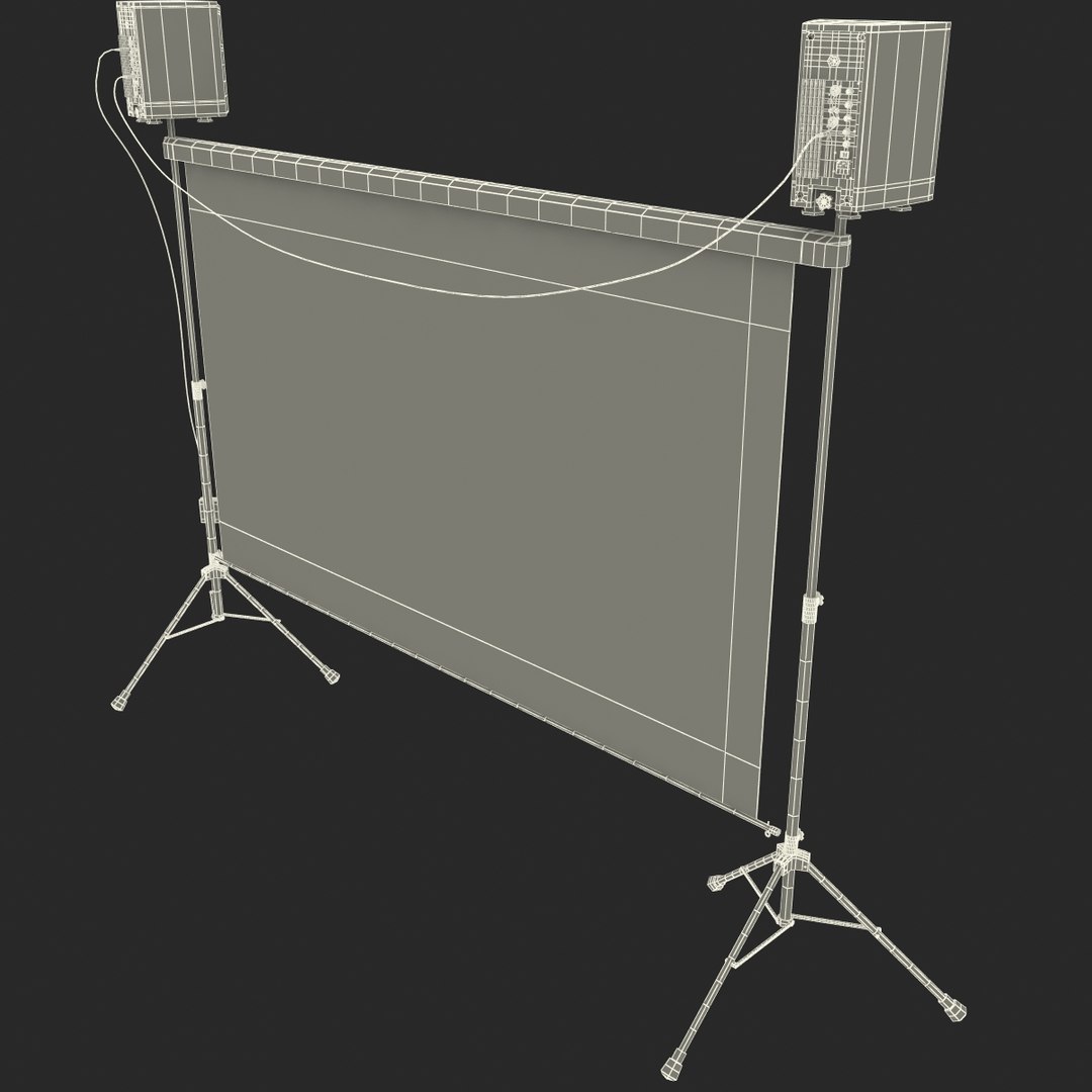 backyard theater outdoor movie projects 3d model