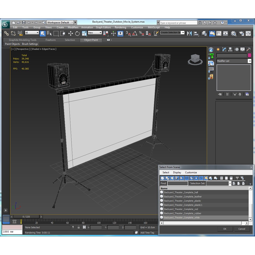 backyard theater outdoor movie projects 3d model