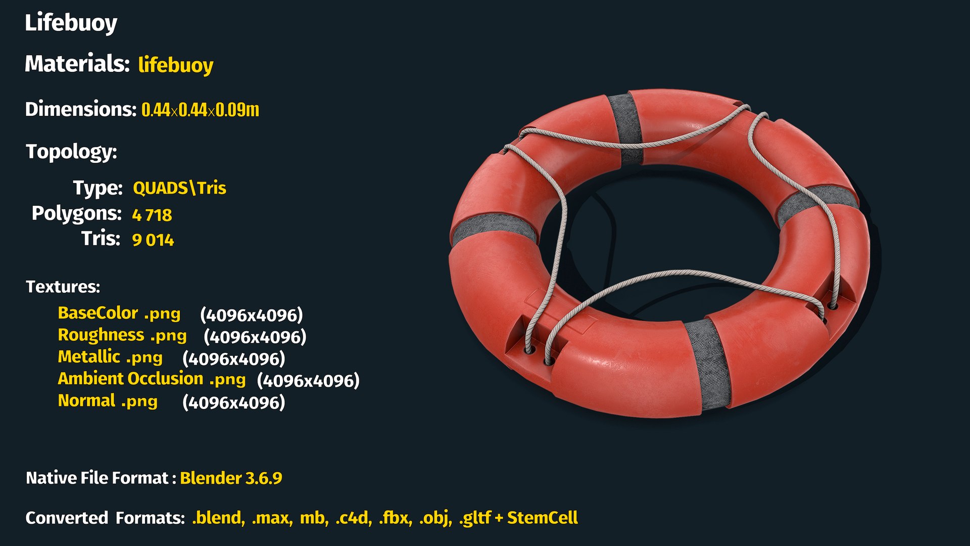 3D Model Lifebuoy - TurboSquid 2237618
