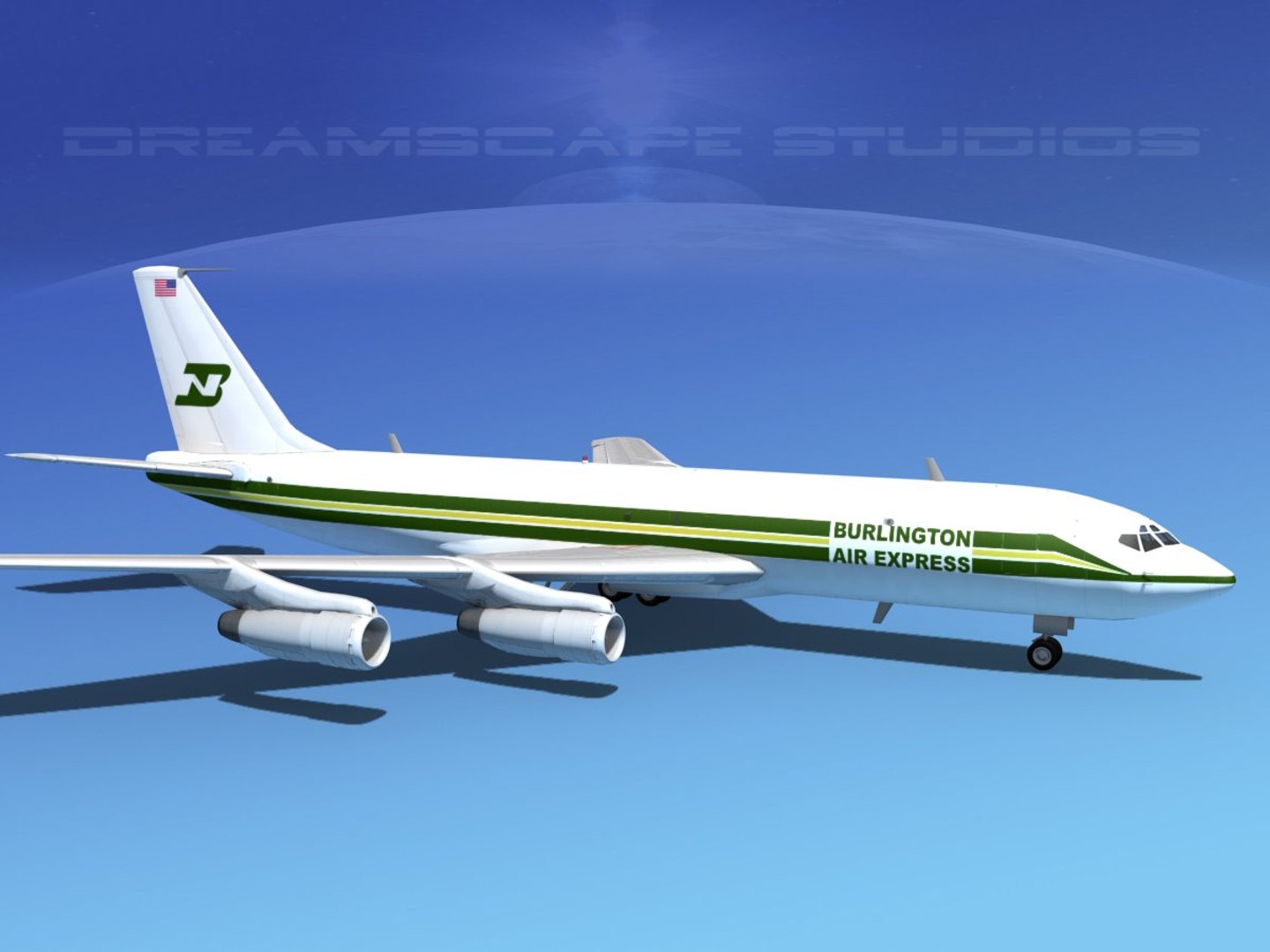 707-320 Airlines Boeing 707 3d Dwg