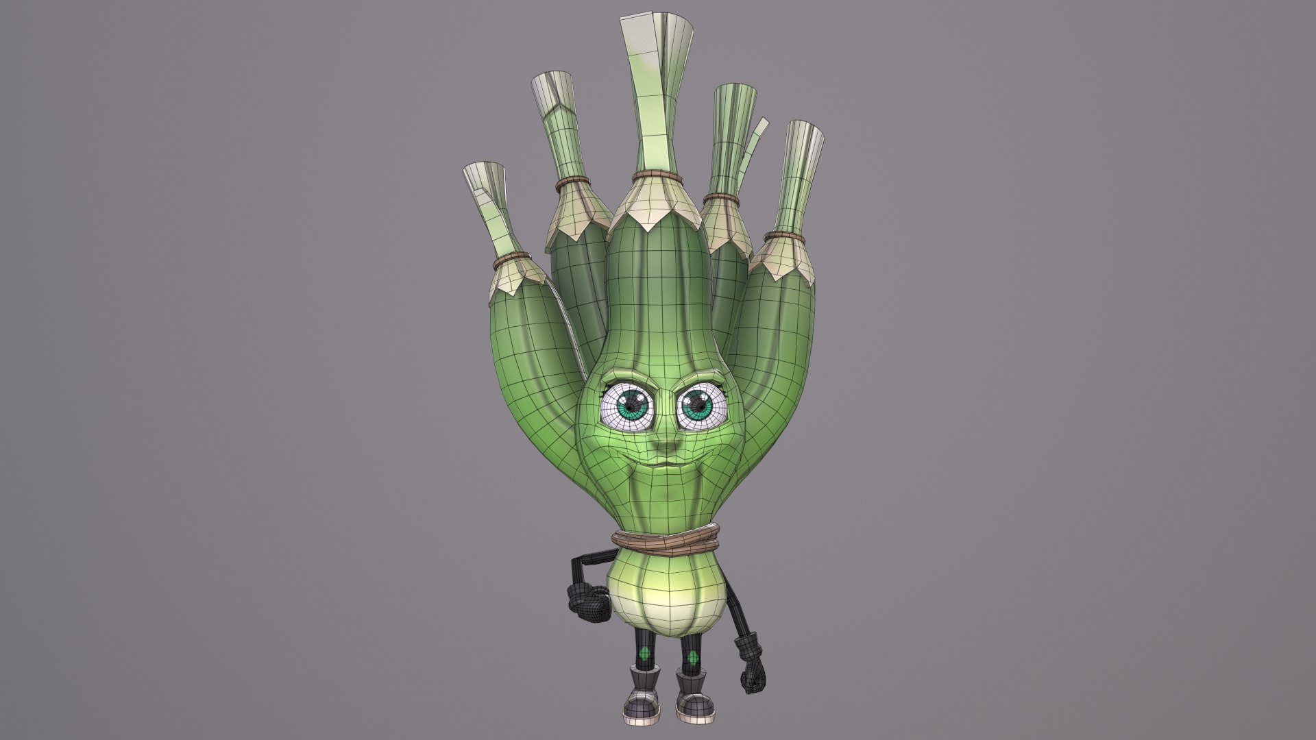 Spring Onion Character 3D Model - TurboSquid 2269731