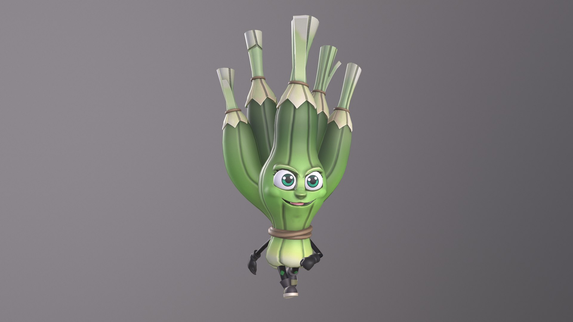 Spring Onion Character 3D Model - TurboSquid 2269731