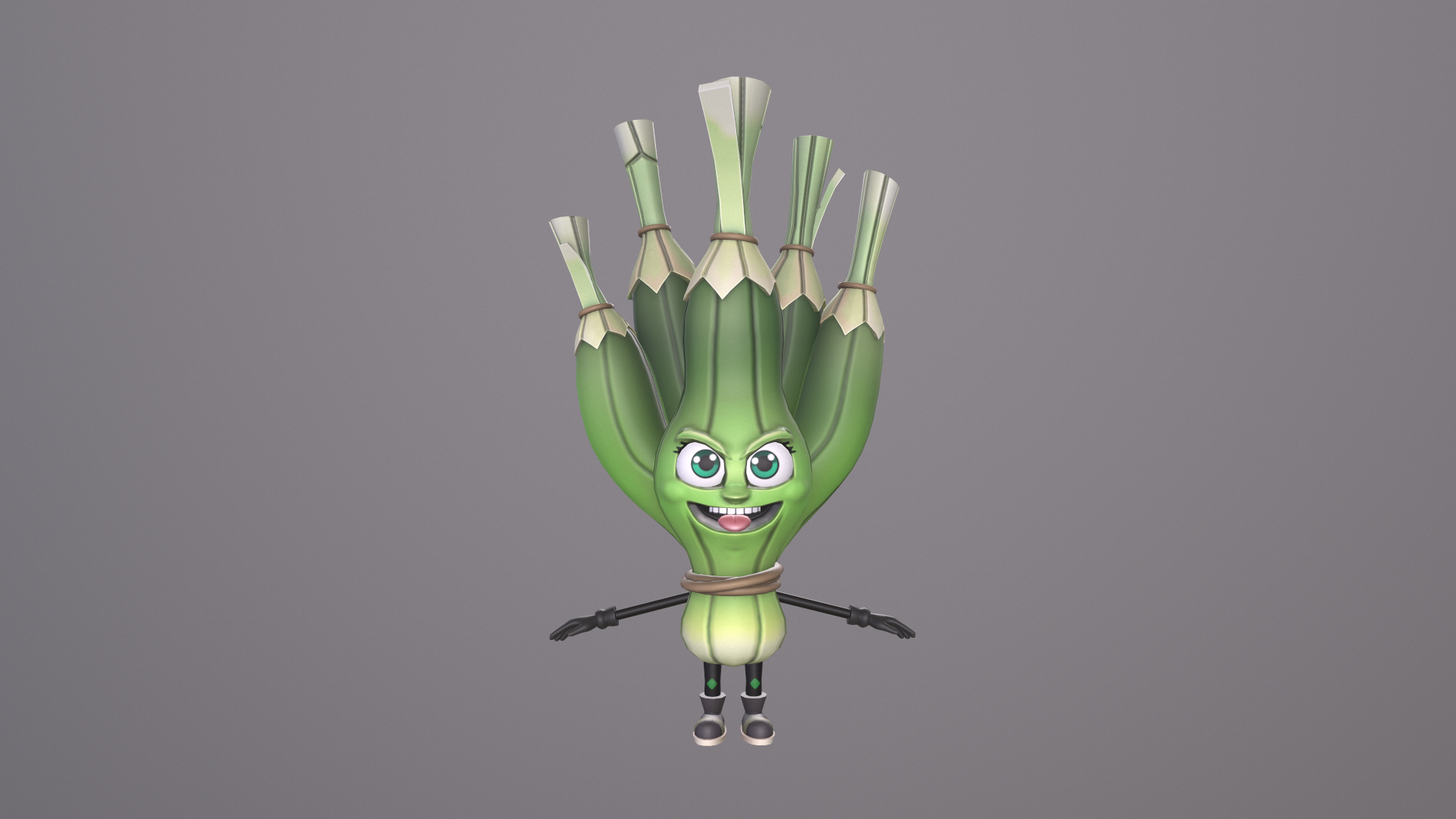 Spring Onion Character 3D Model - TurboSquid 2269731