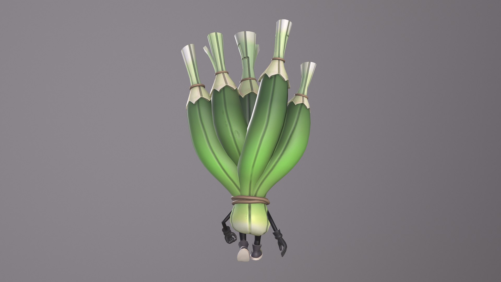 Spring Onion Character 3D Model - TurboSquid 2269731