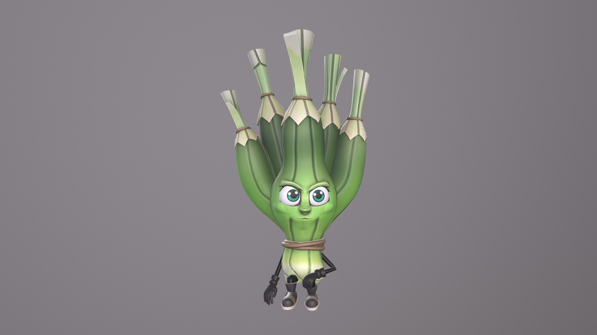 Spring Onion Character 3D Model - TurboSquid 2269731