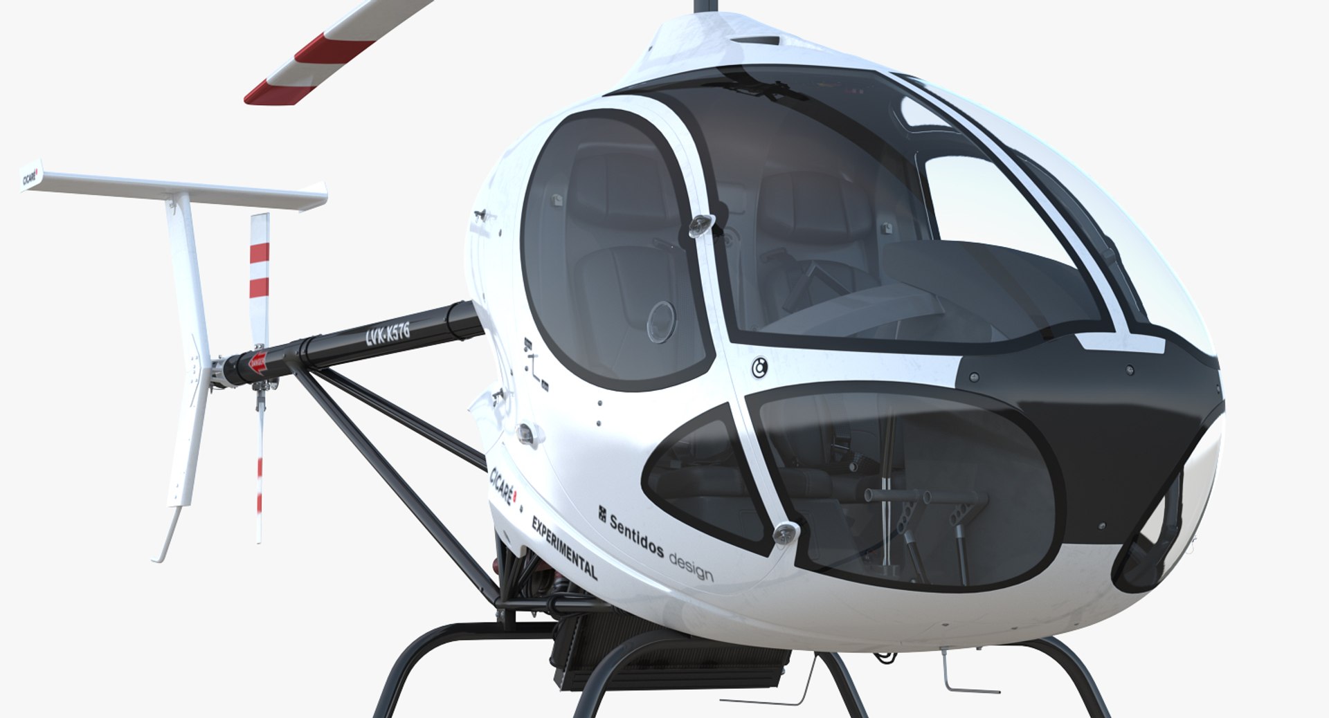 3D ultra light helicopter cicare - TurboSquid 1150577