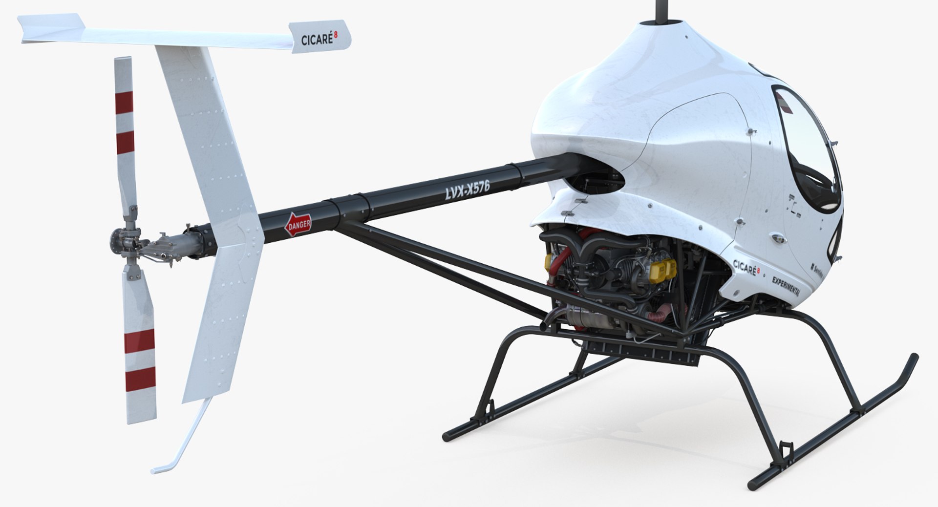 3D ultra light helicopter cicare - TurboSquid 1150577