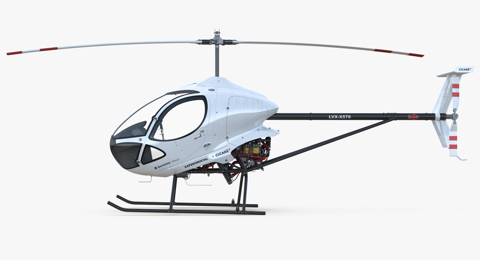 3D ultra light helicopter cicare - TurboSquid 1150577