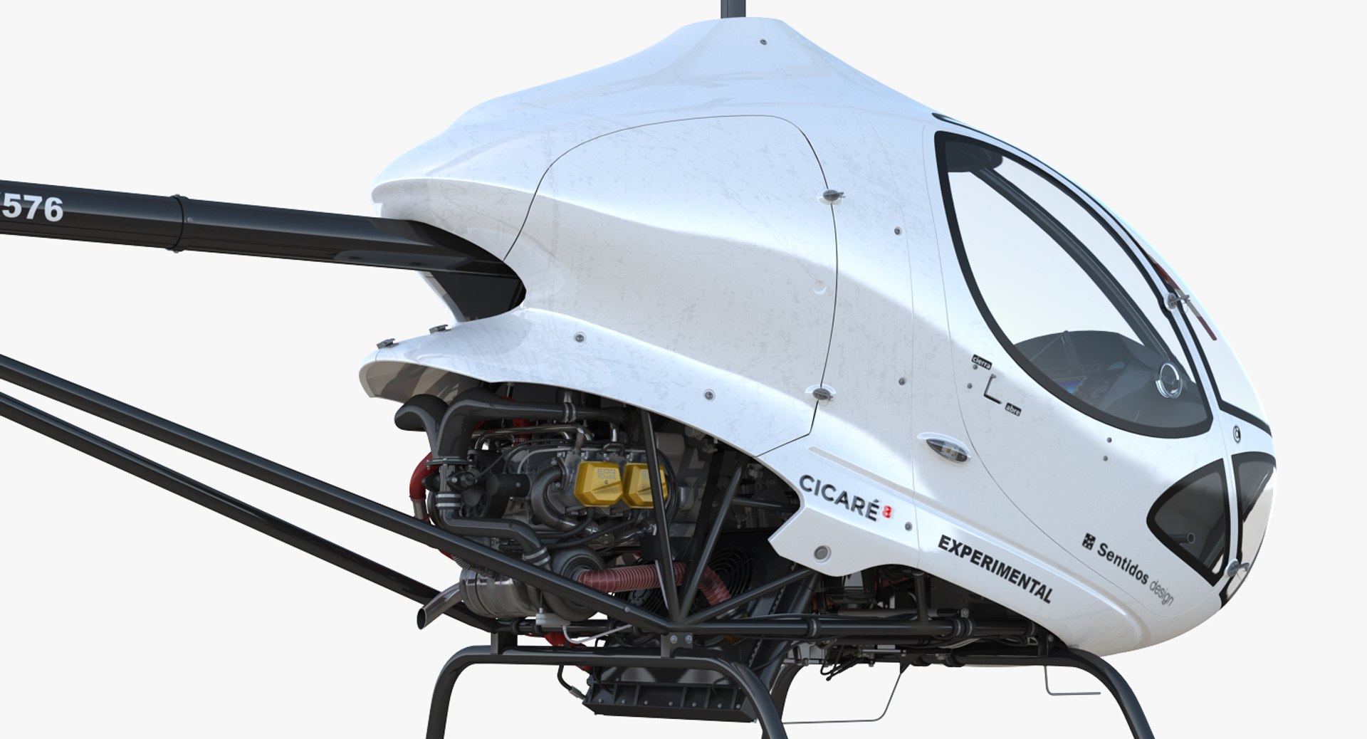 3D ultra light helicopter cicare - TurboSquid 1150577