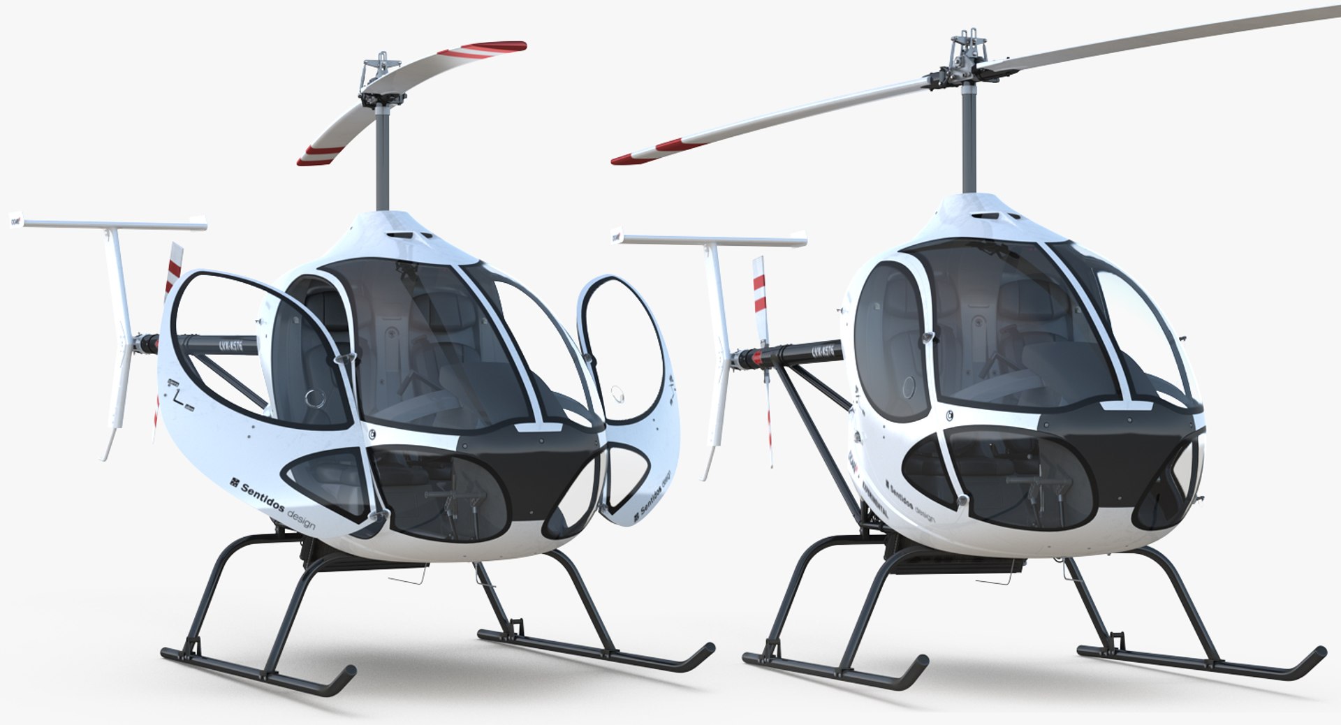 3D ultra light helicopter cicare - TurboSquid 1150577