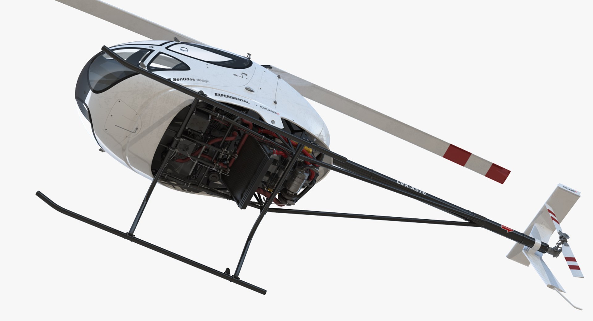 3D ultra light helicopter cicare - TurboSquid 1150577