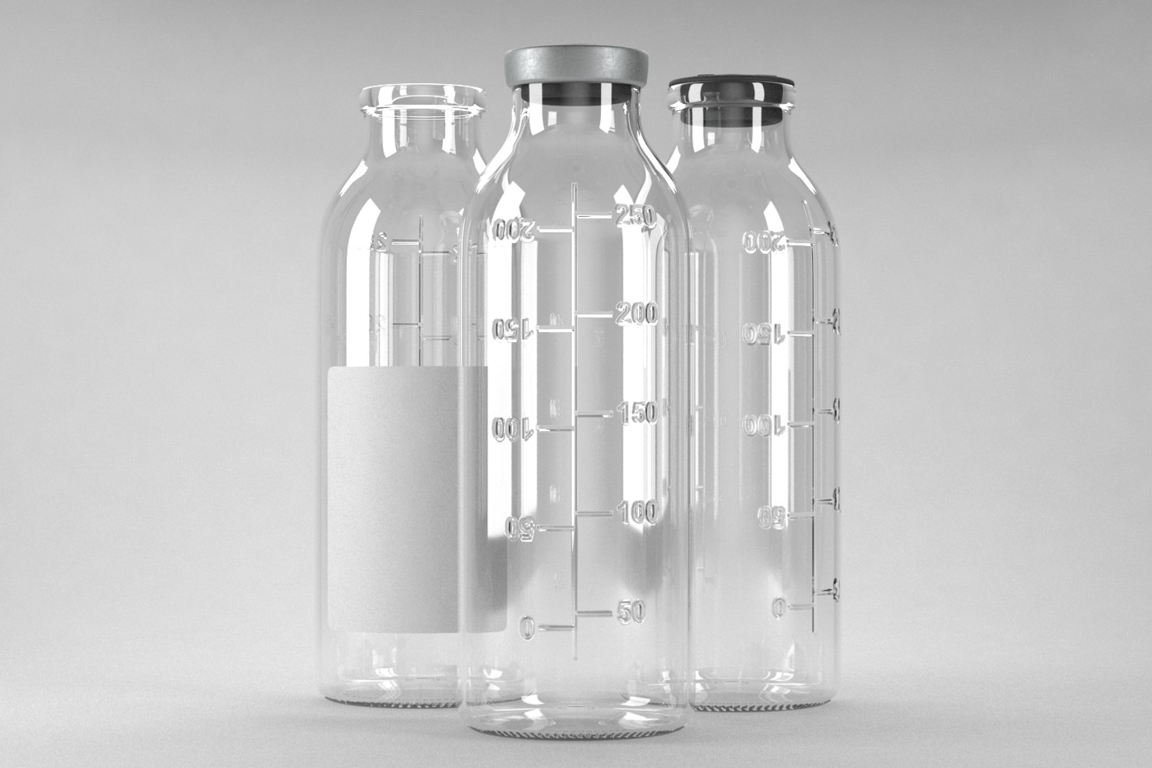 Saline Bottle 250ml 3D Model - TurboSquid 1299014