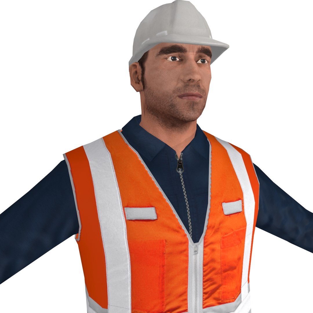3d Model Of Worker Man