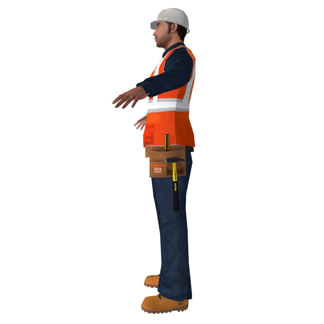 3d Model Of Worker Man