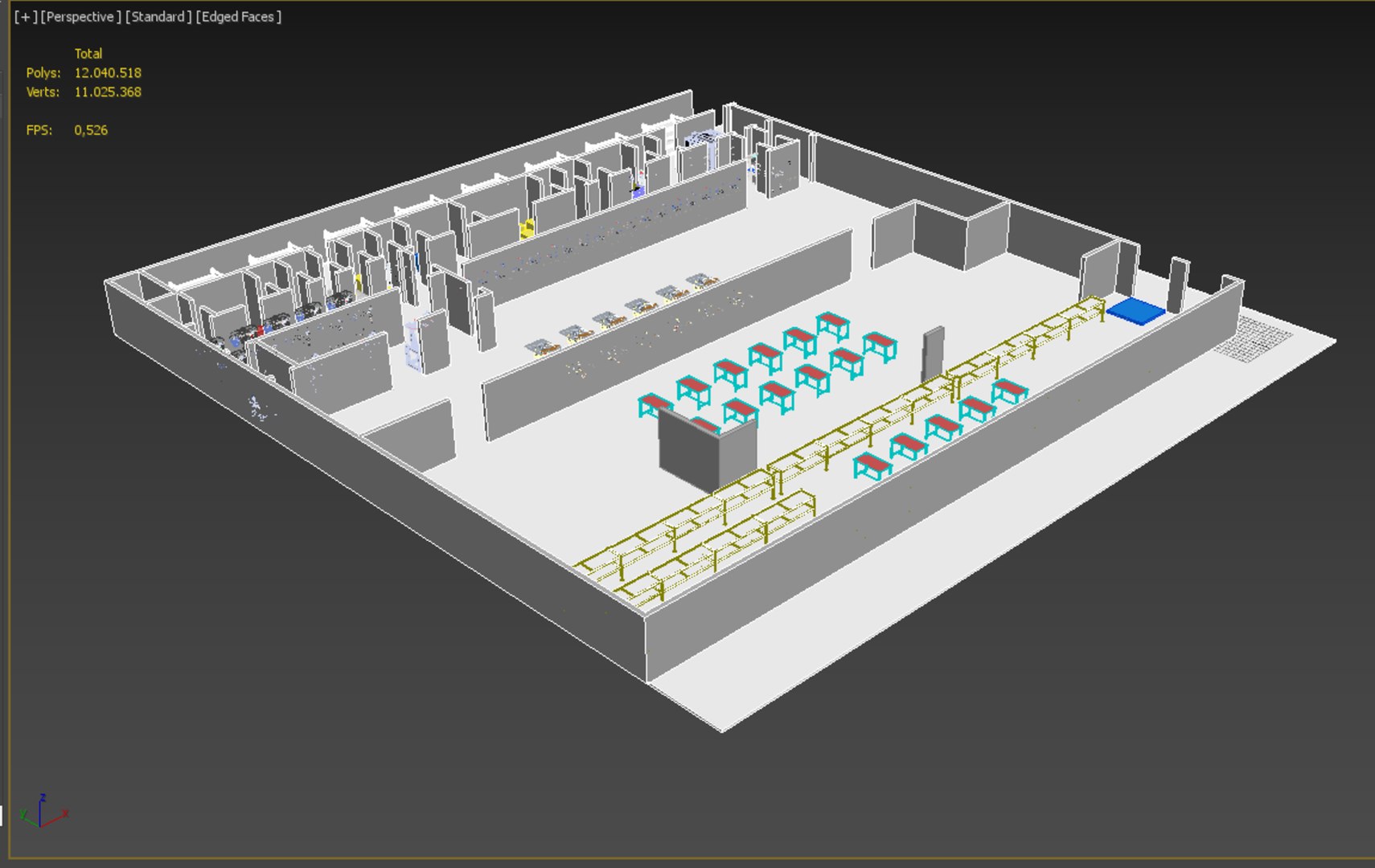 3D ASSEMBLING WORKSHOP LINE FACTORY INDUSTRIAL FLOOR PLAN PRODUCTION ...