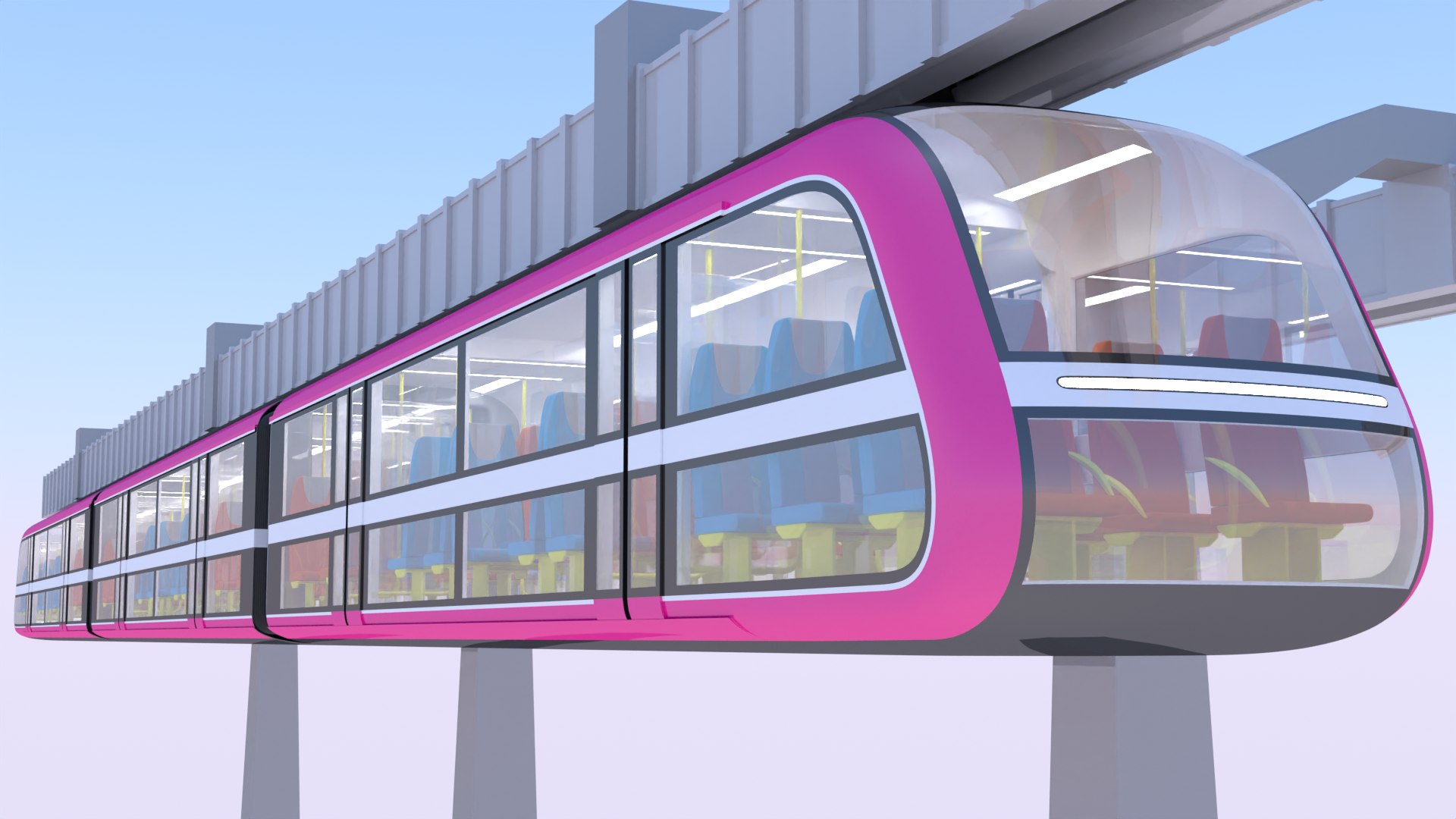 3D Elevated Train Concept 2024 Model - TurboSquid 2178603