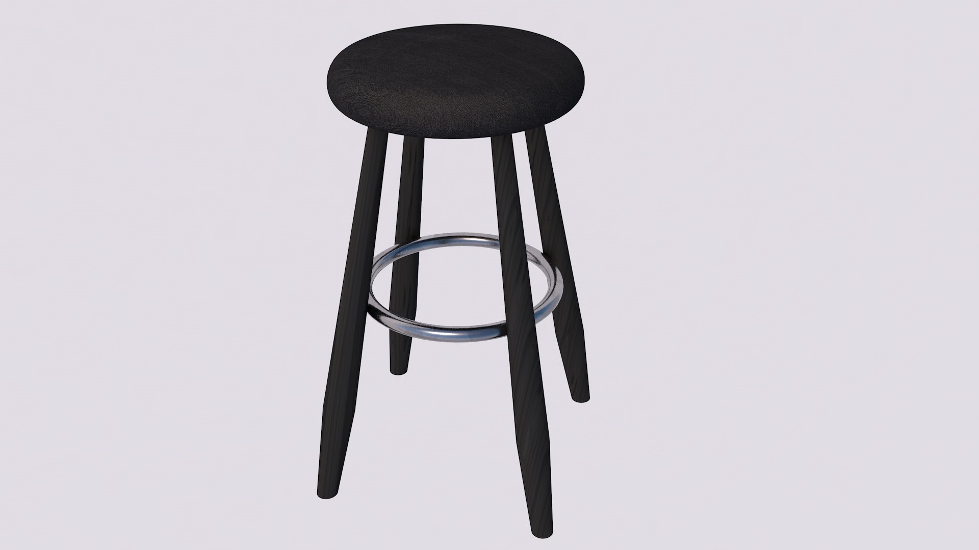 3D Bar Stool Black - TurboSquid 1749757