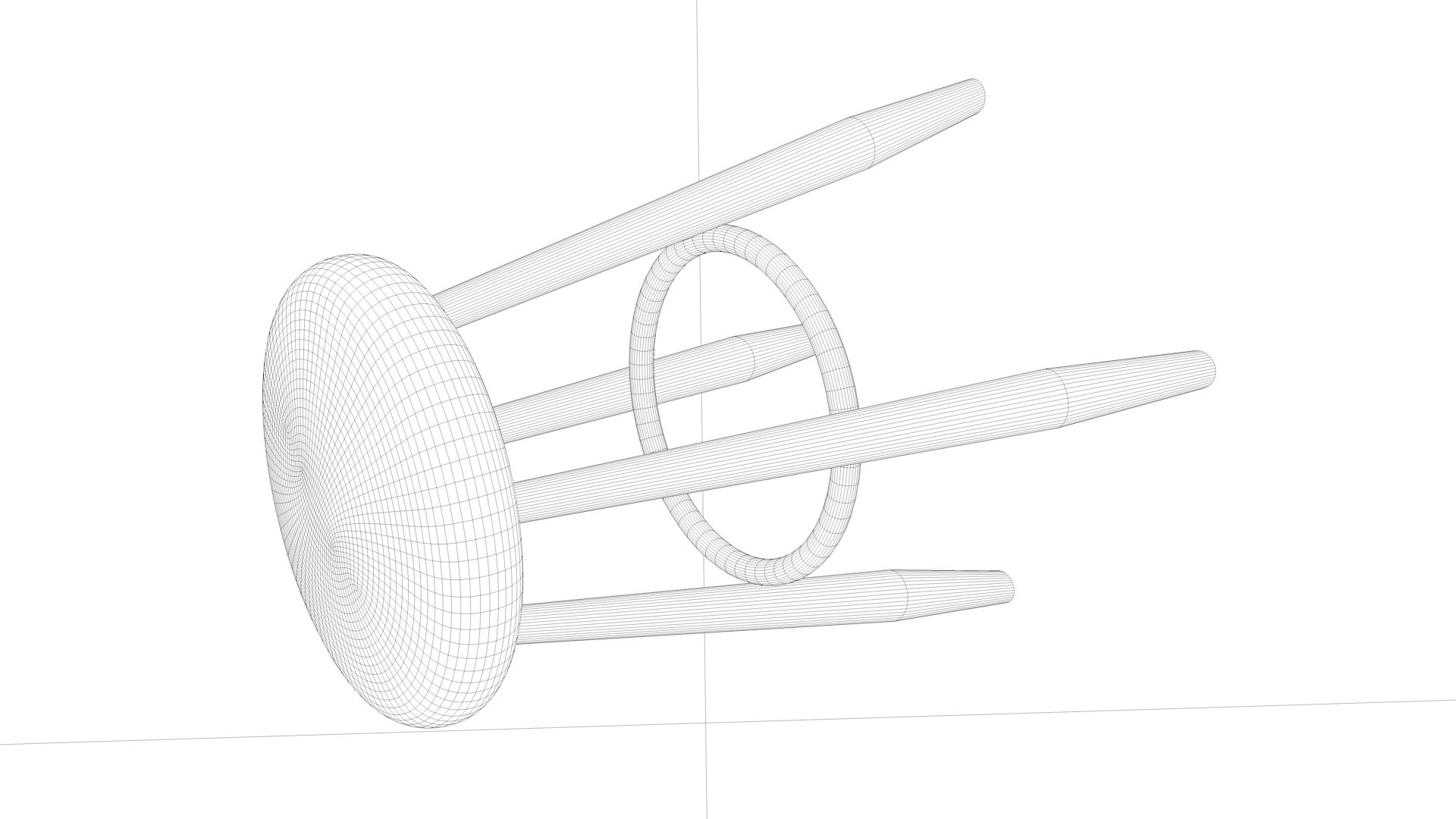 3D Bar Stool Black - TurboSquid 1749757