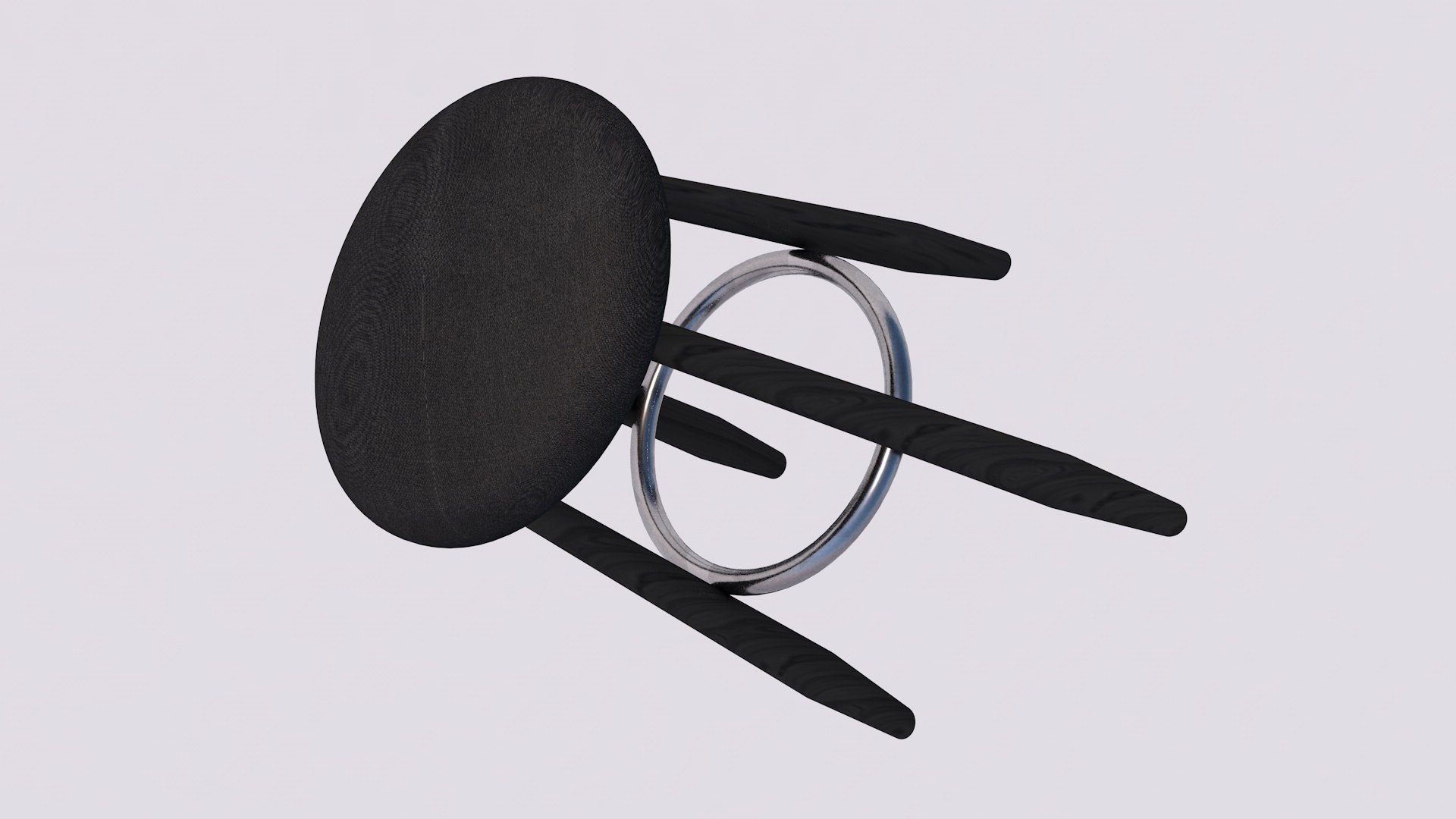 3D Bar Stool Black - TurboSquid 1749757