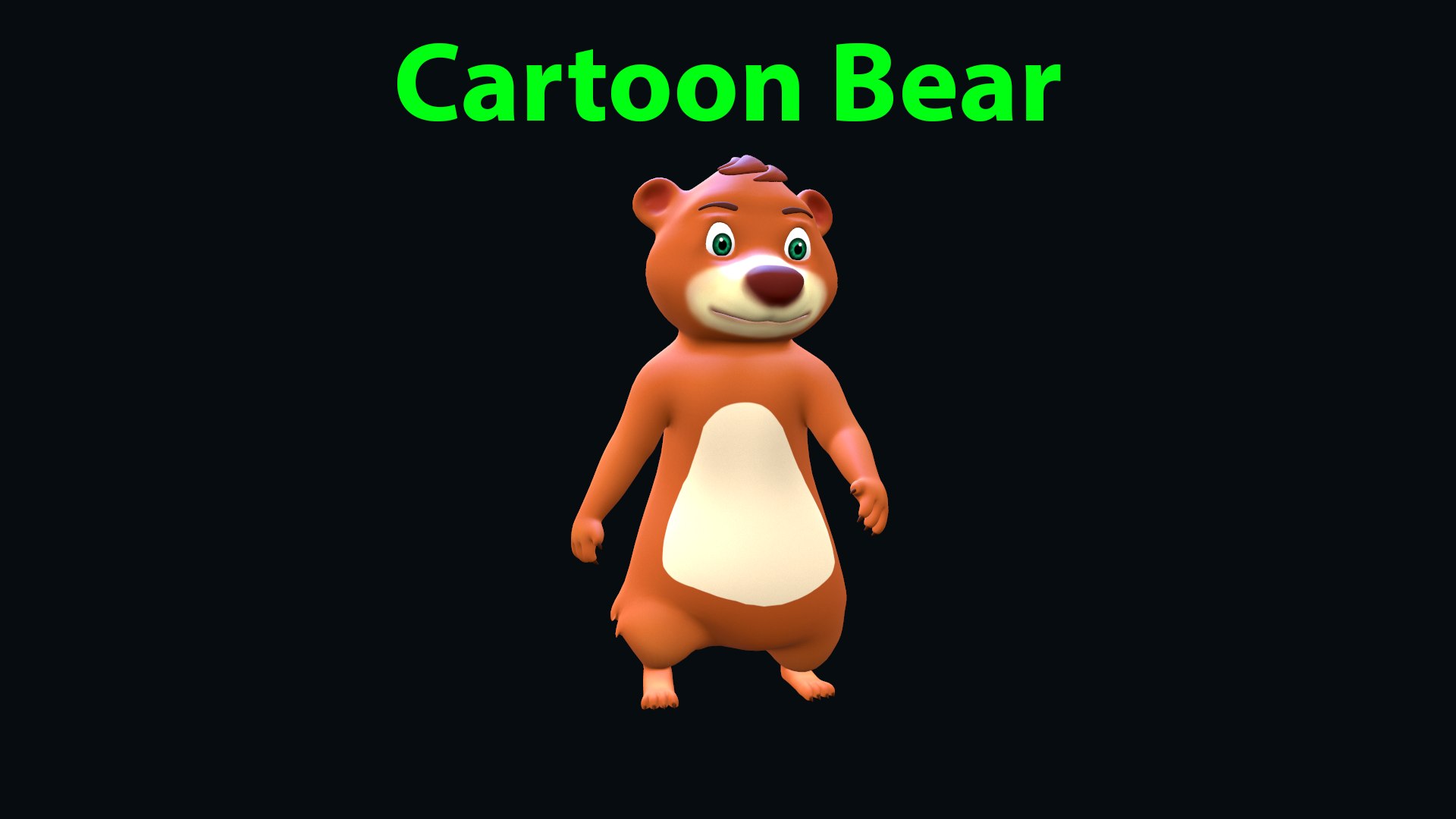Toon Bear Animated 3D Model - TurboSquid 2032937