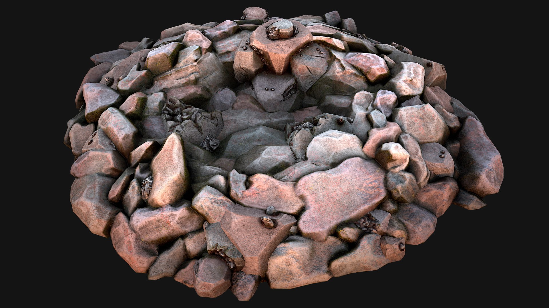 Iron Ore Rocks And Stones Set 3D Model - TurboSquid 2290378