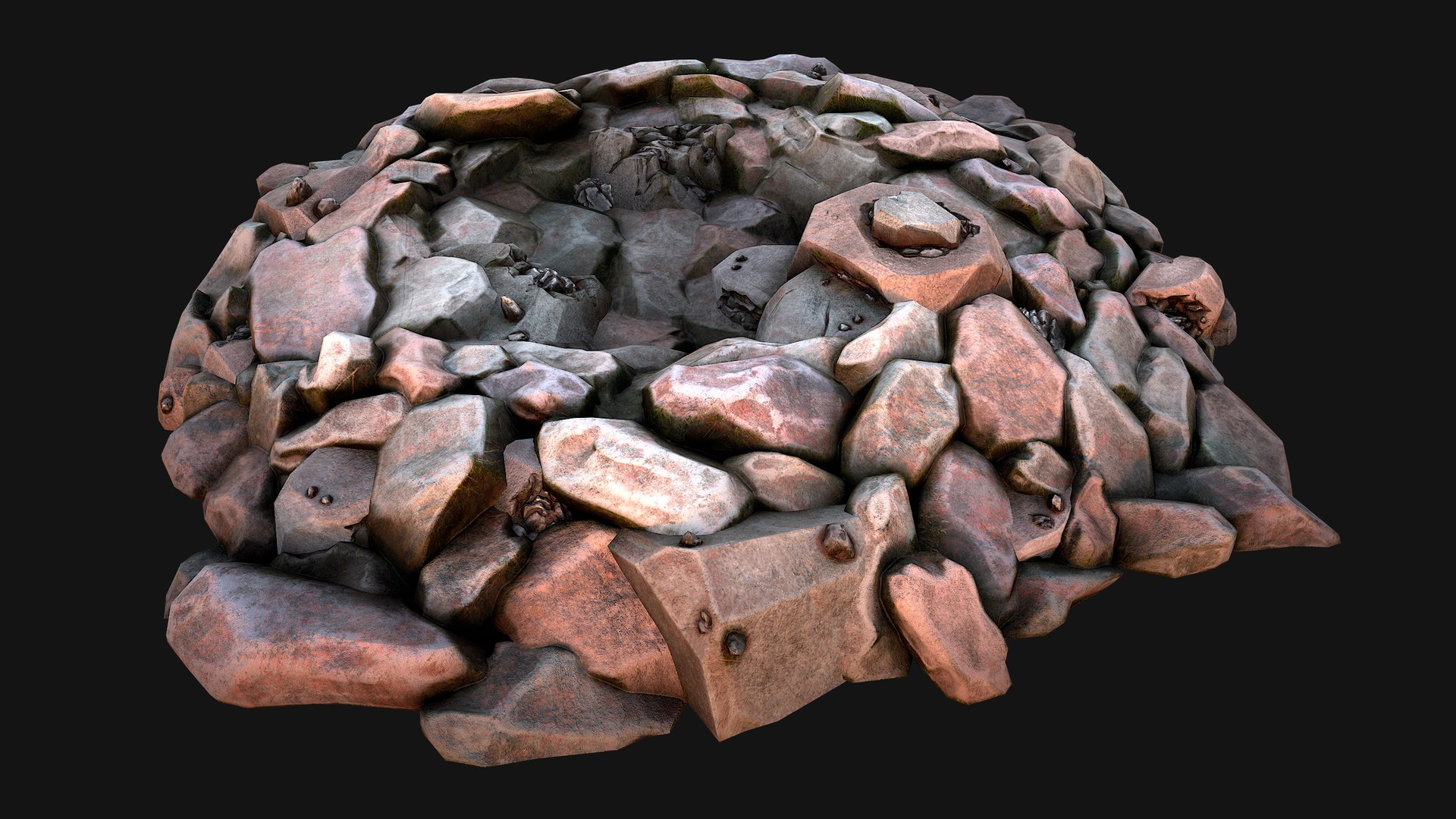 Iron Ore Rocks And Stones Set 3D Model - TurboSquid 2290378