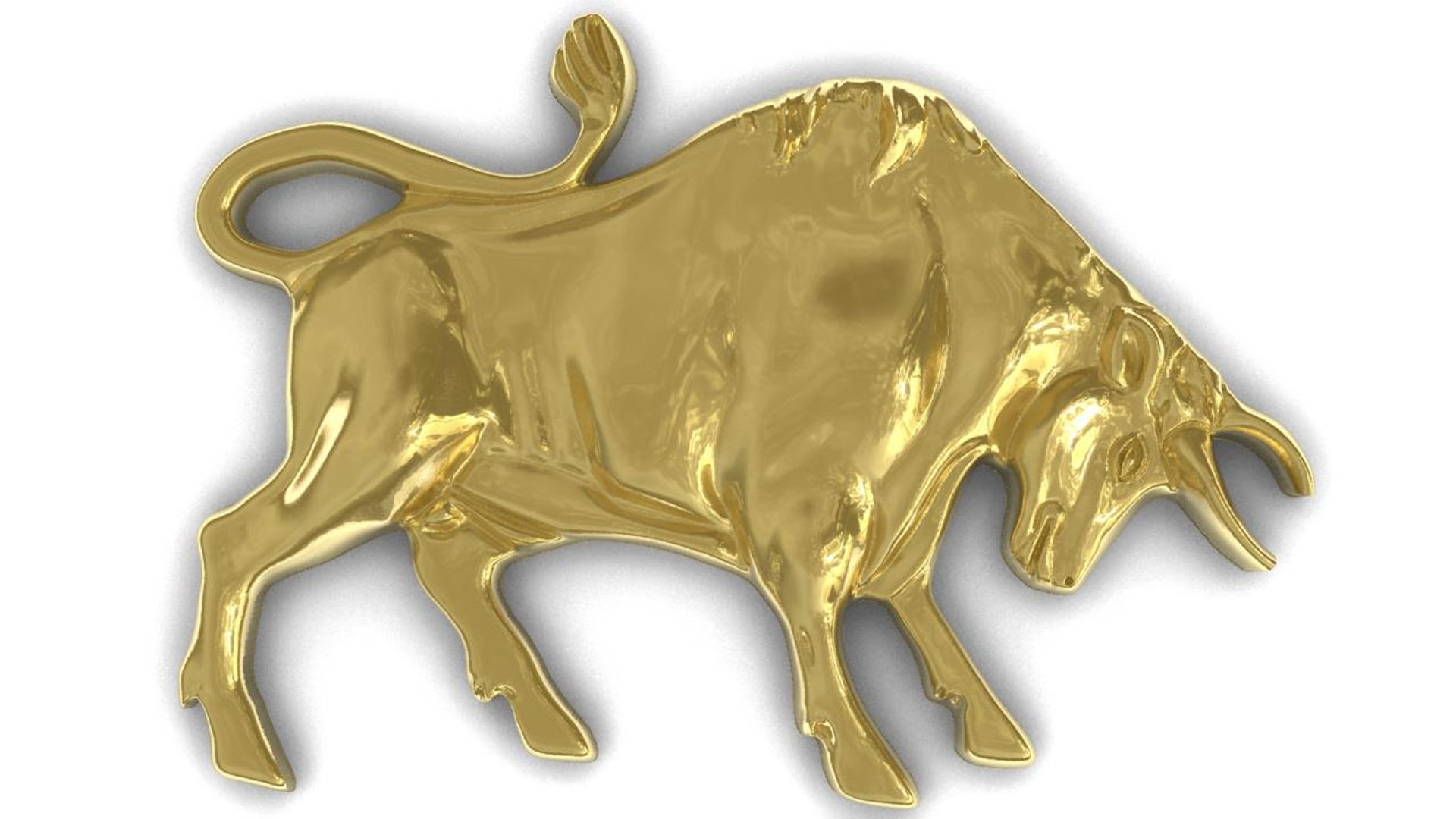 3d Zodiac Taurus Pendant