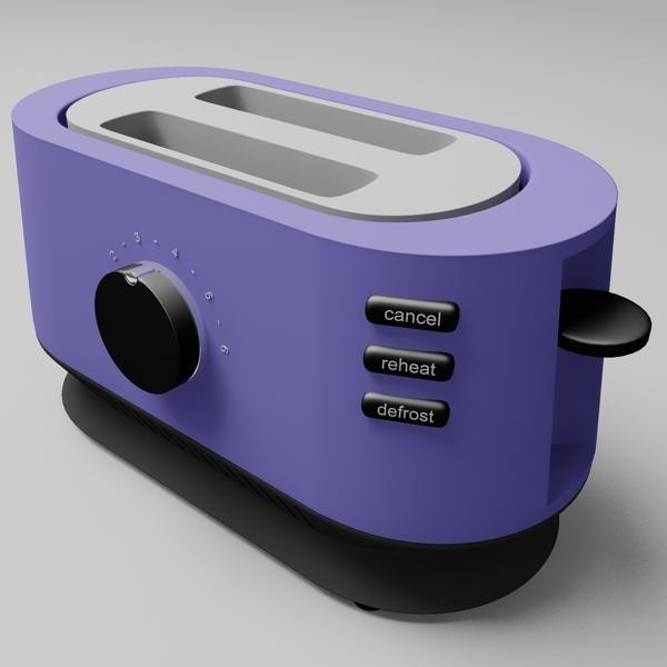 3d toaster toast
